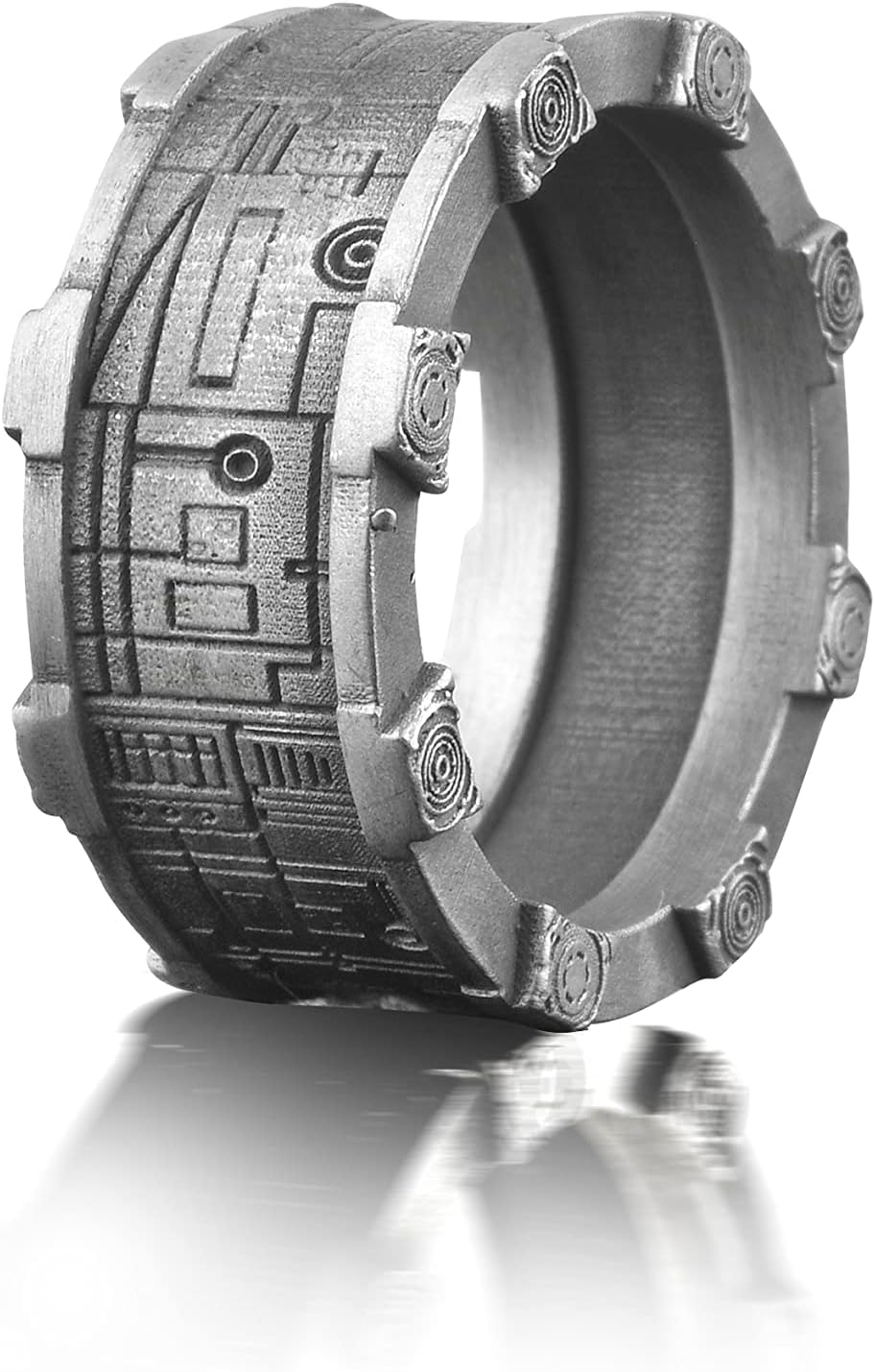 BySilverStone Jewelry Cyberpunk Futuristischer Breiter Ring Für Männer ...