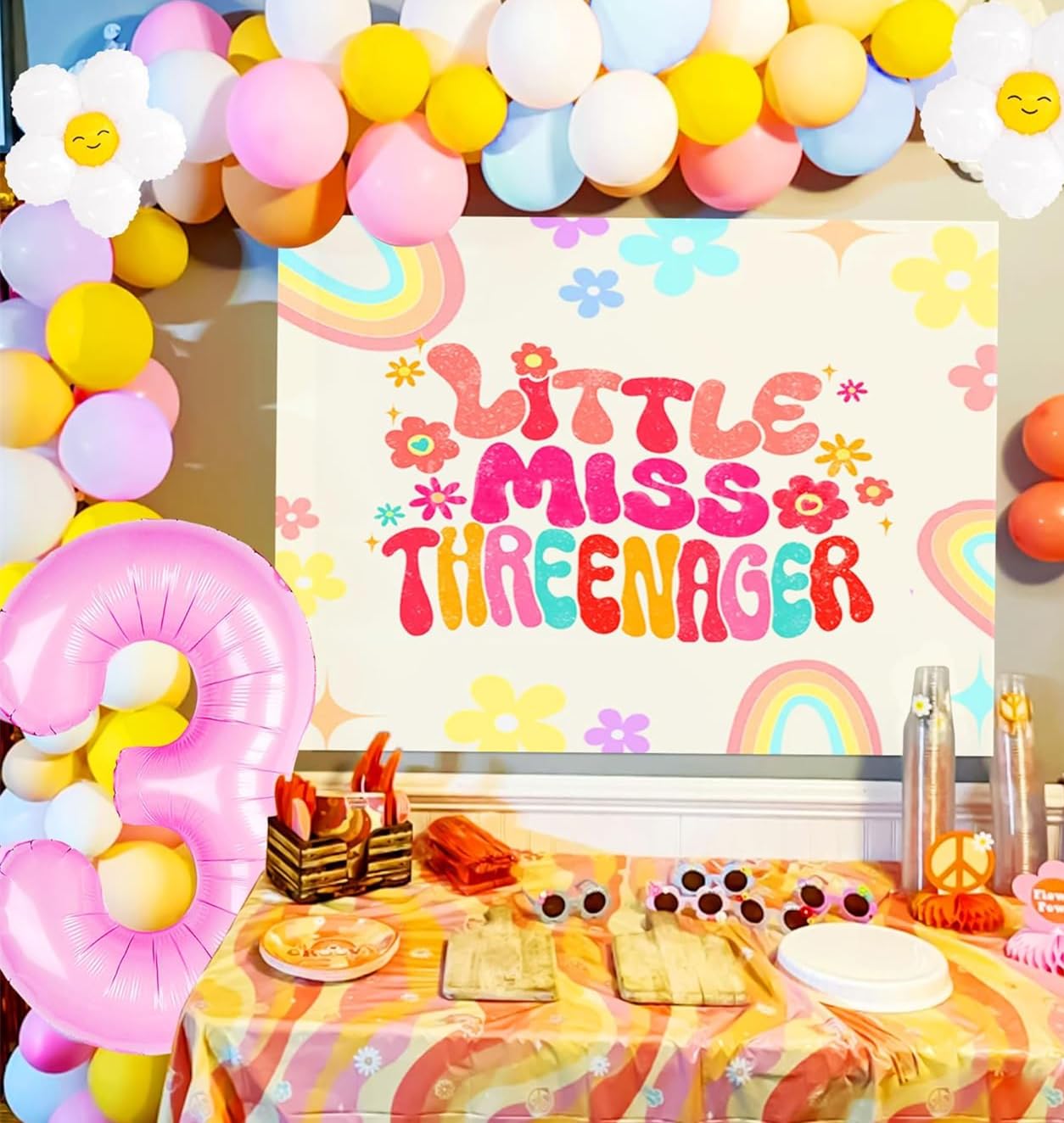 Amazon.com: Little Miss Threenager Birthday Decorations 3rd Birthday ...