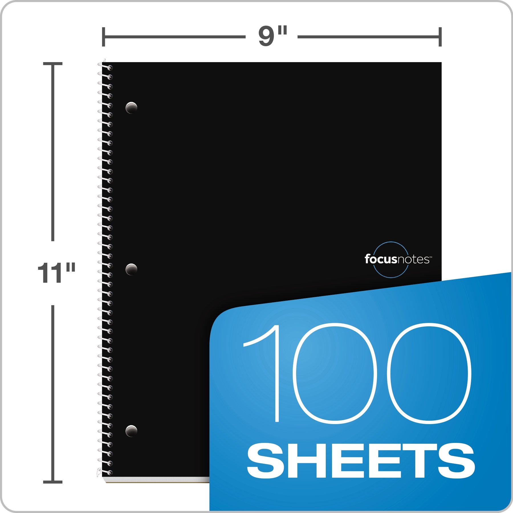Oxford FocusNotes Note Taking System 1-Subject Notebook, 11 x 9 Inches ...