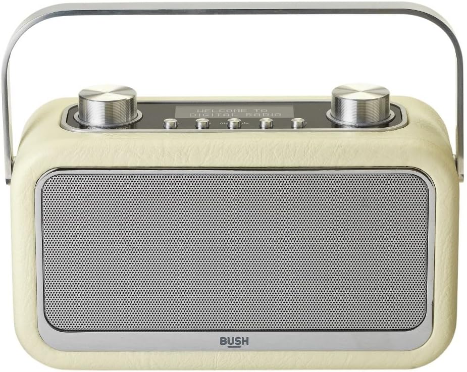 Bush Classic Leather Look Bluetooth DAB Radio - Cream: Amazon.co.uk ...