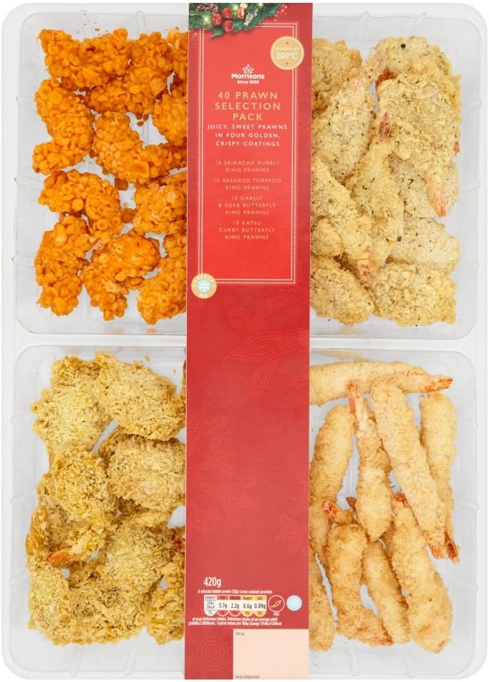 Morrisons 40 Piece Prawn Selection, 420g : Amazon.co.uk: Grocery