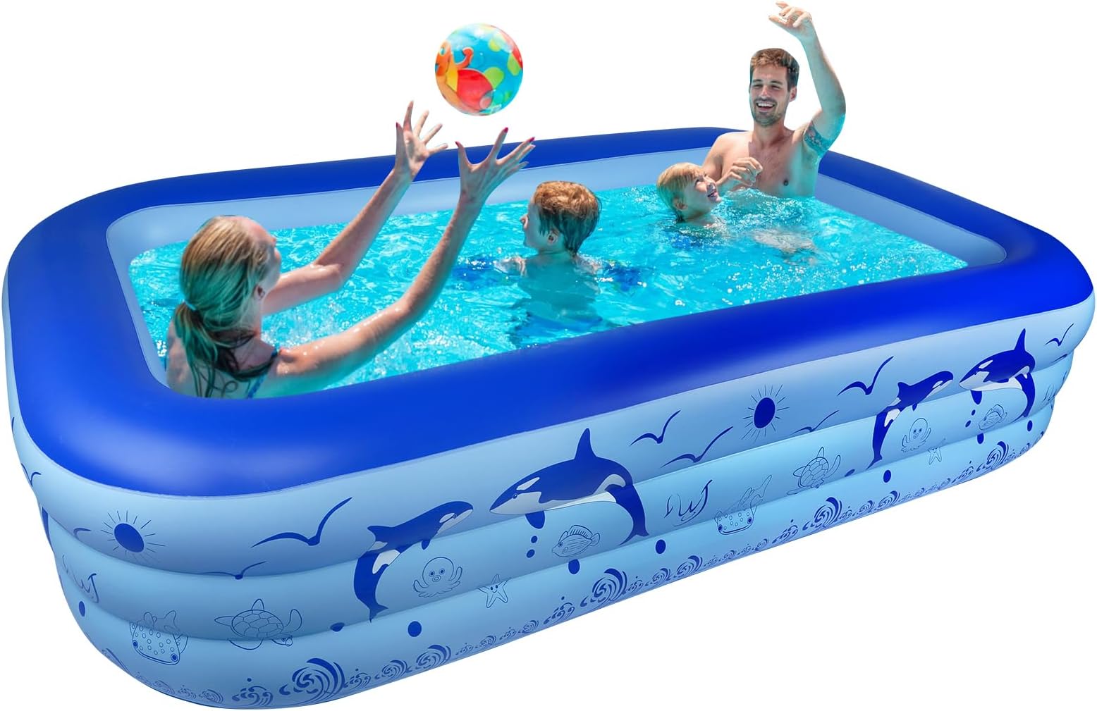 Amazon.com: Inflatable Swimming Pool for Adults, 120'' x 22'' x 72 ...