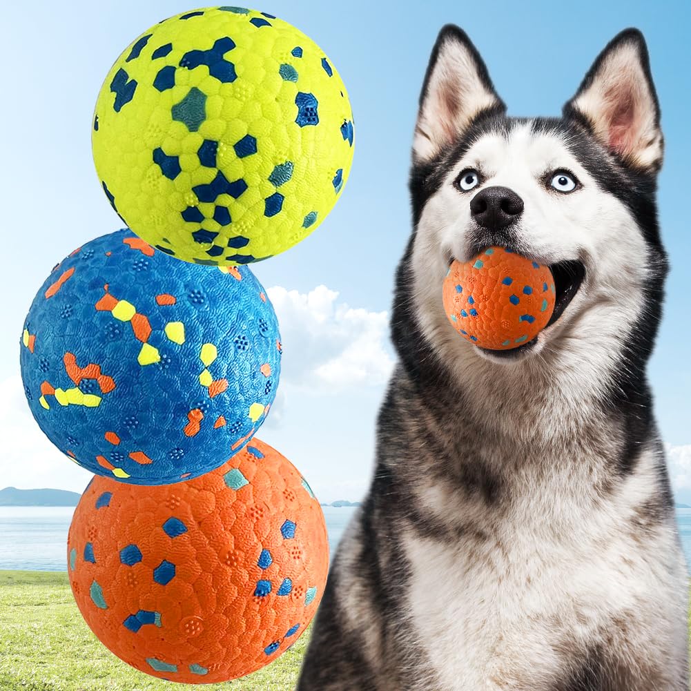 SENVIA Dog Balls, Durable Dog Tennis Balls for Aggressive Chewers ...