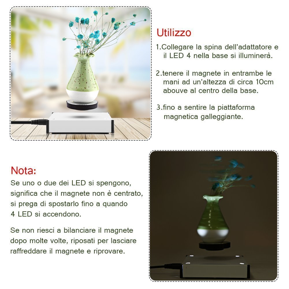 ZJchao Rotating Platform, Magnetic Levitation Platform LED Maglev ...