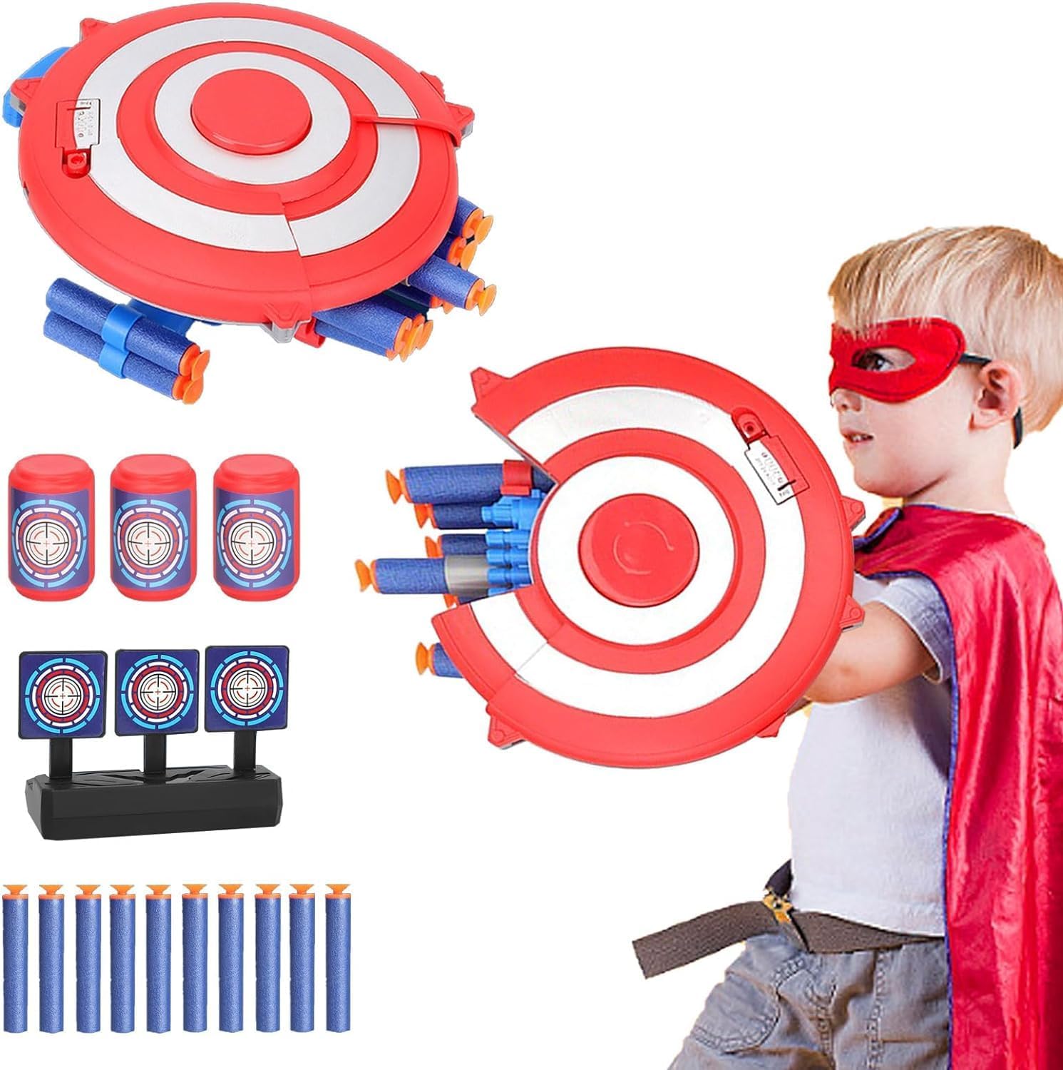 Amazon.com: Shield Dart-Blasting Toys for Guns-Toys, Captain Superhero ...