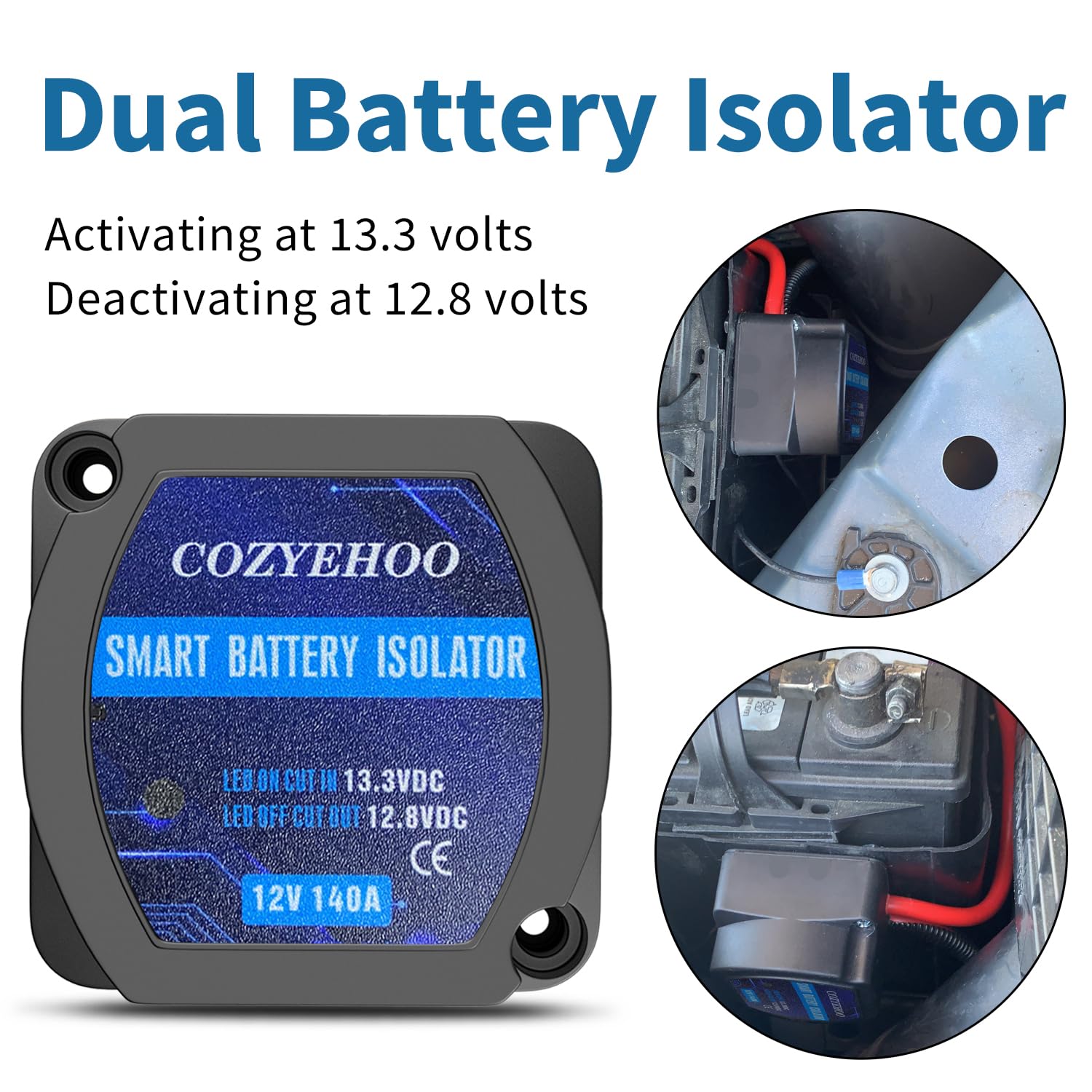 Snapklik.com : COZYEHOO 12V 140Amp Dual Battery Isolator Switch ...