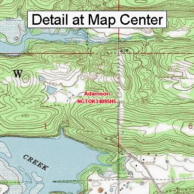 Amazon.com : USGS Topographic Quadrangle Map - Adamson, Oklahoma ...