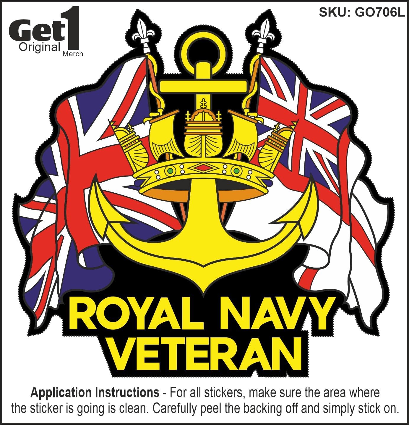 Royal Marines Commando Veteran Cap Badge Car Sticker - Also for laptops ...