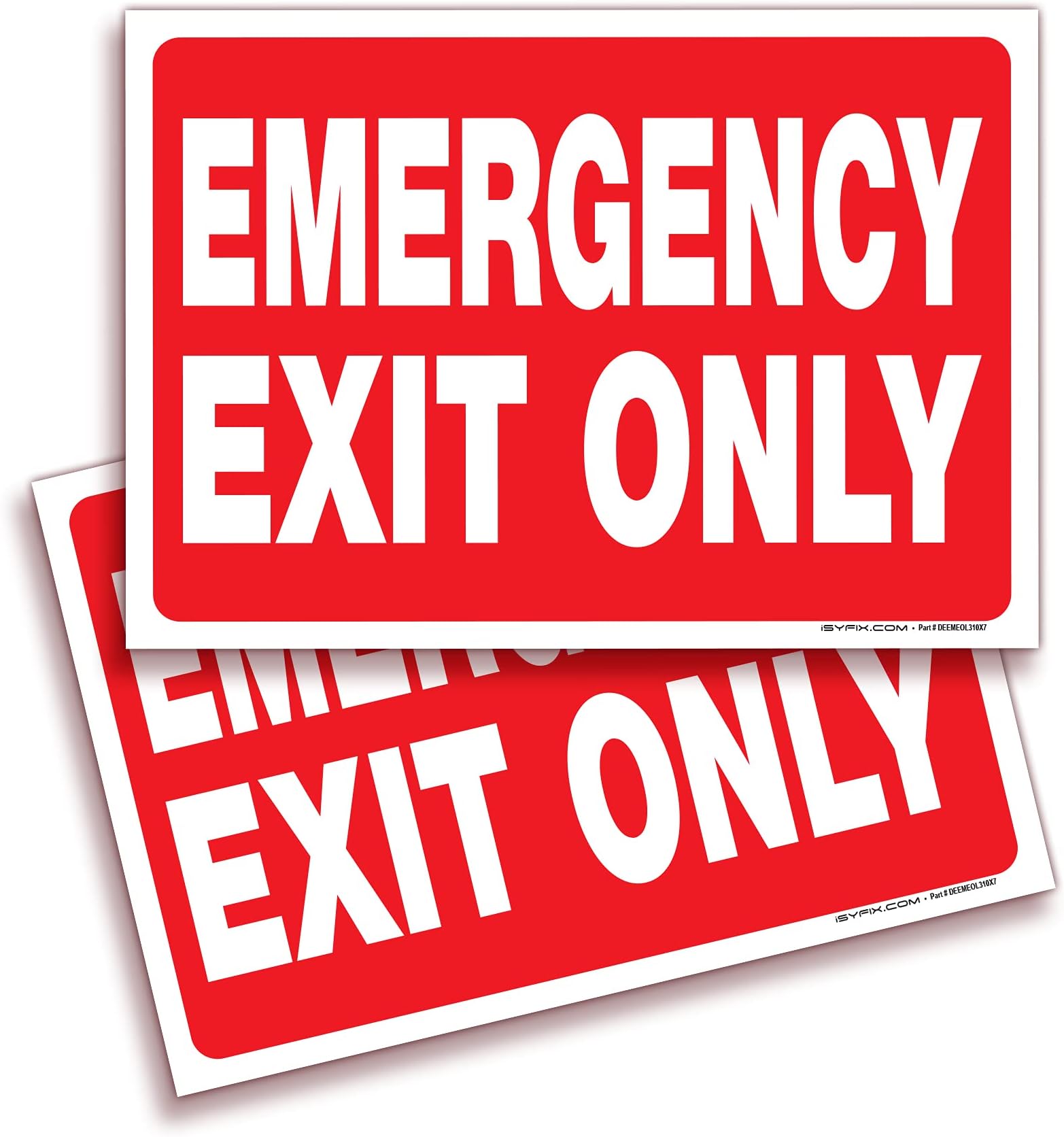 Amazon.com: (2 pack) Emergency Exit Only Alarm Will Sound Sign 10"x7 ...