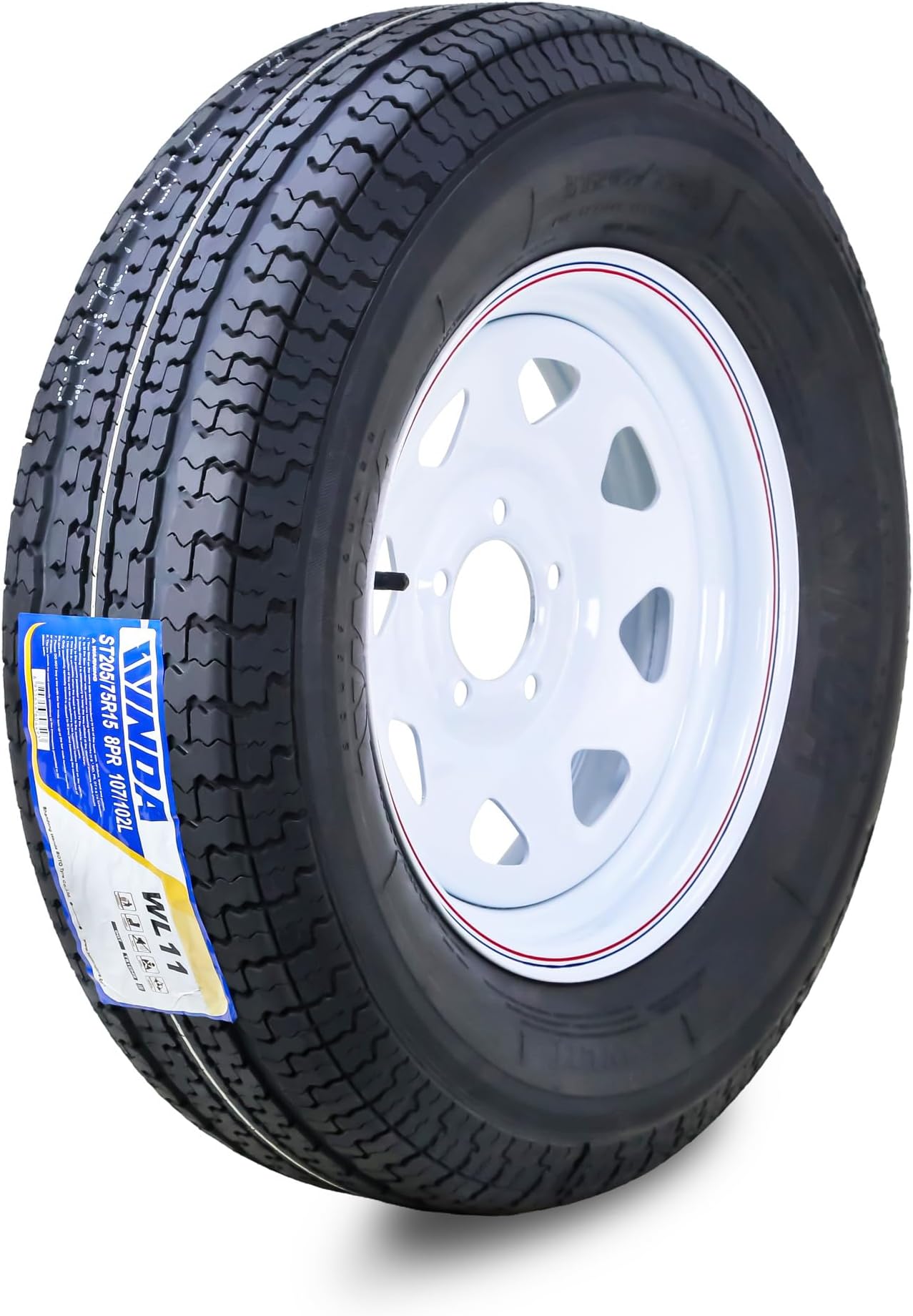 Amazon.com: ROCKMAN Trailer Tire Wheel Assembly ST205/75R14 8-Ply D ...