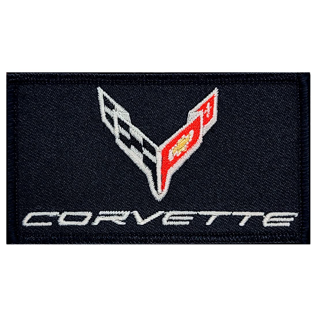 Amazon.com: Corvette Racing Checkered Flags Embroidered Patch - 3.5 X 2 Inch Iron On Sew On ...