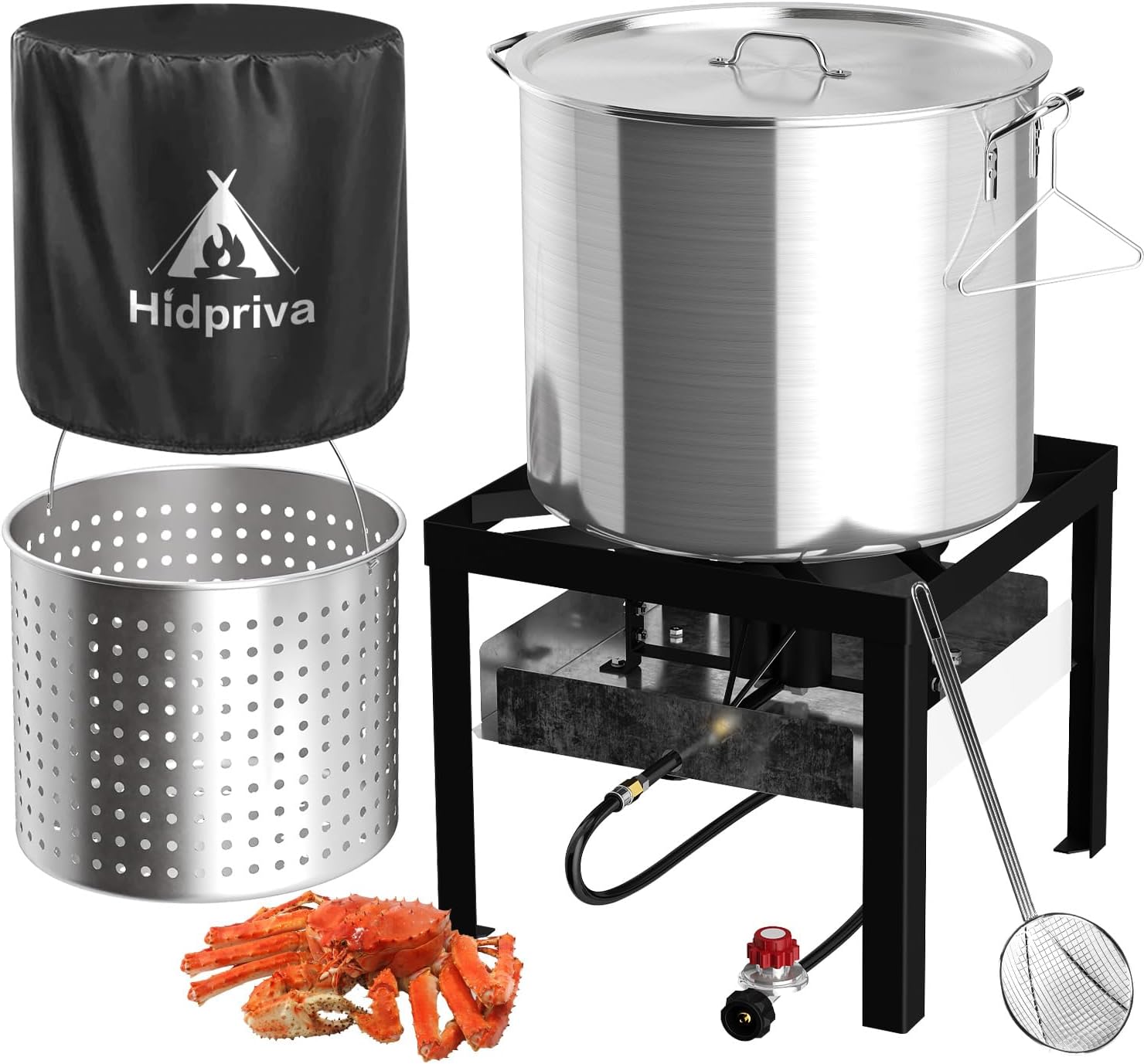 Amazon.com : Hidpriva 80QT Crawfish Boiler Kit, Waterproof Cover & 18 ...