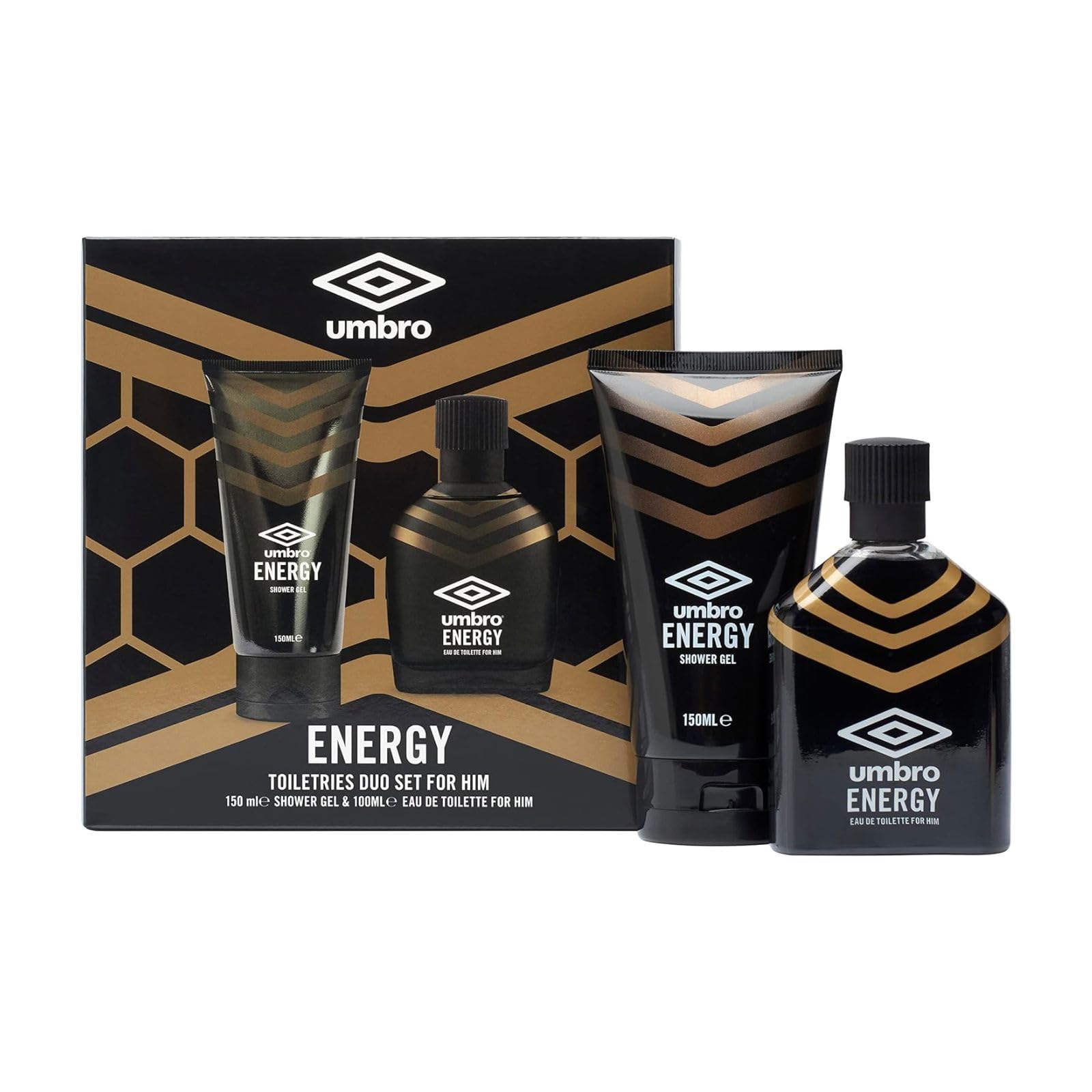 Umbro Energy Eau de Toilette 100ml and Body Wash 150ml : Amazon.co.uk ...