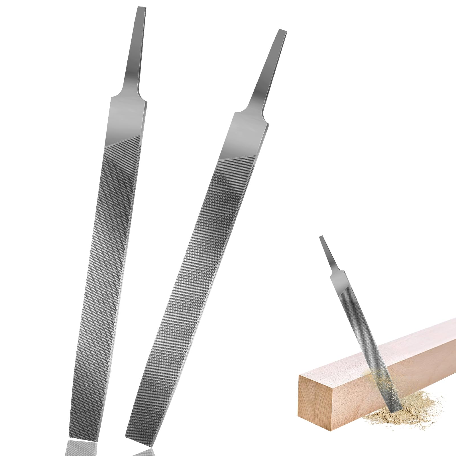 2 Pcs Flat Files for Metal Medium Cut File 6-inch Hand File Double Cut ...