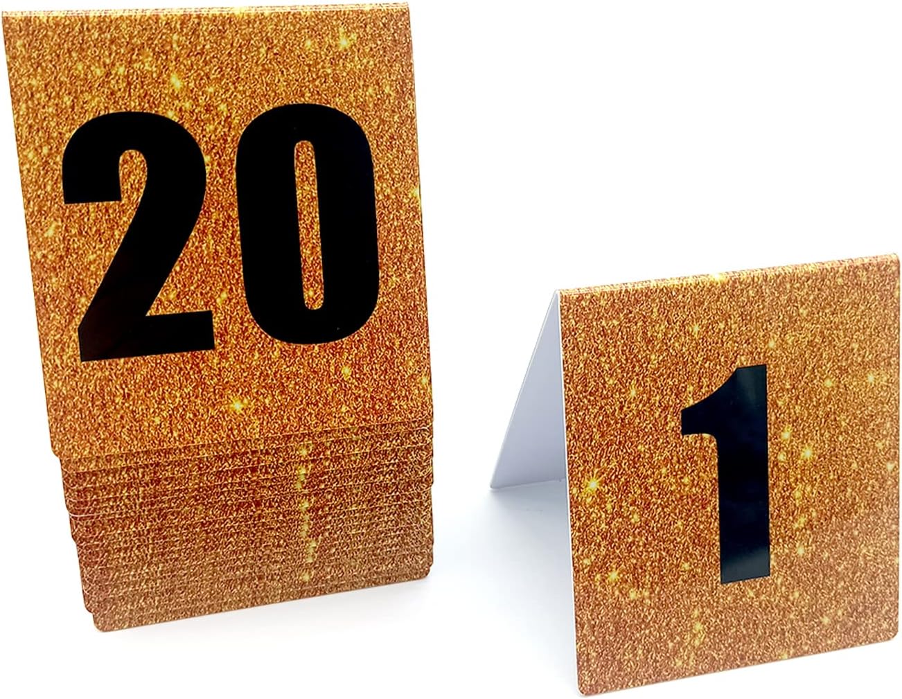 Amazon.com: Table Numbers, 20 Pcs Wedding Table Numbers, Gold Double ...