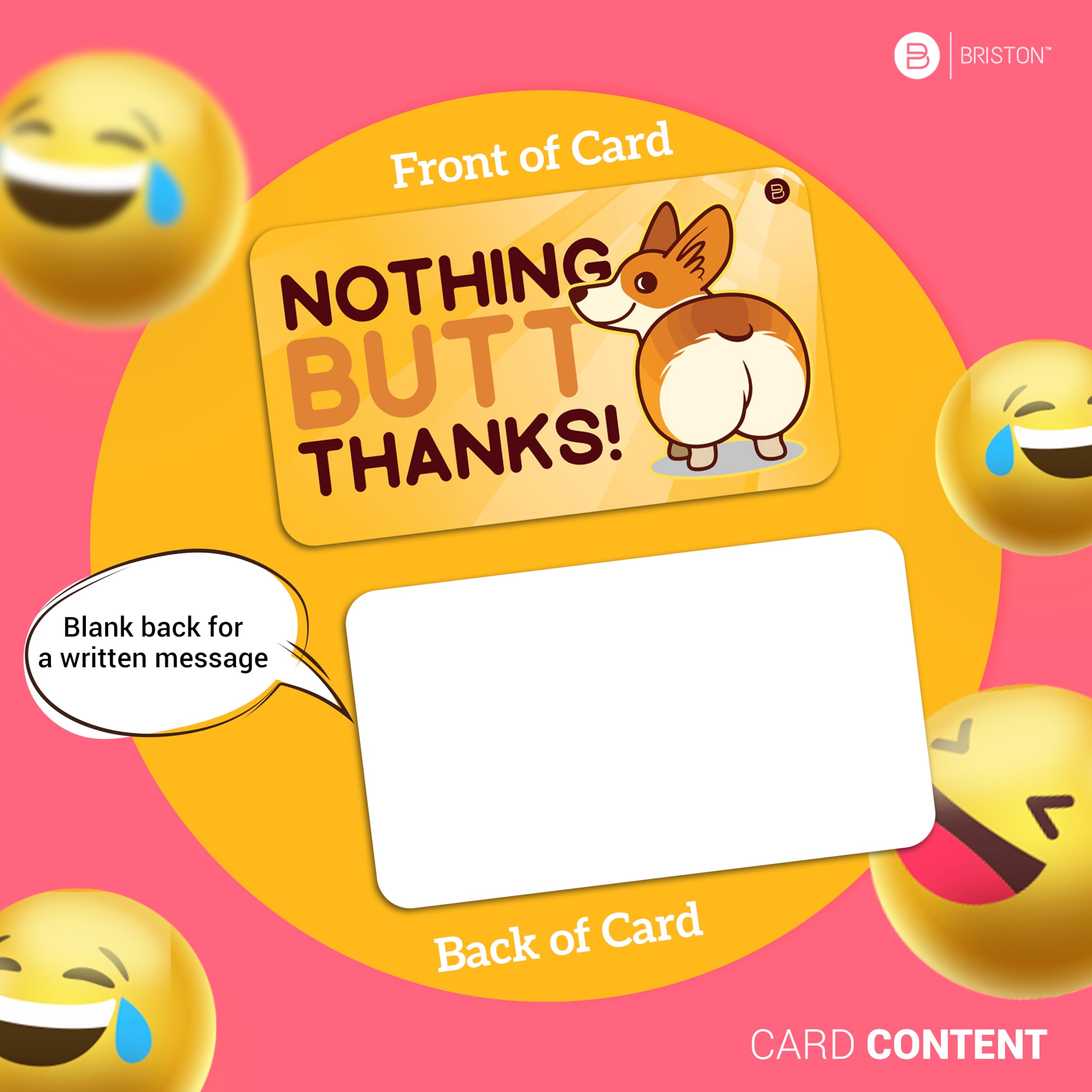 Snapklik.com : 70 Punny Kudos Cards Funny Pun Humor Blank Back Thank ...