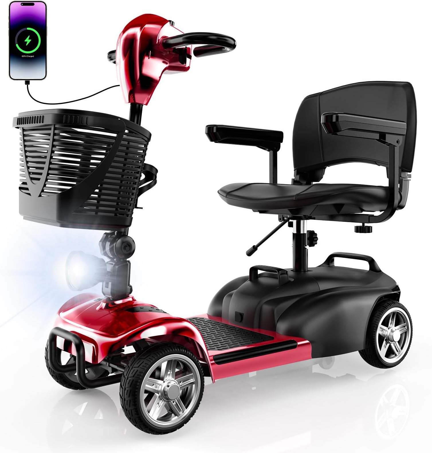 Amazon.com: iScooter X-02 Mobility Scooter, 12-24 Miles Electric ...