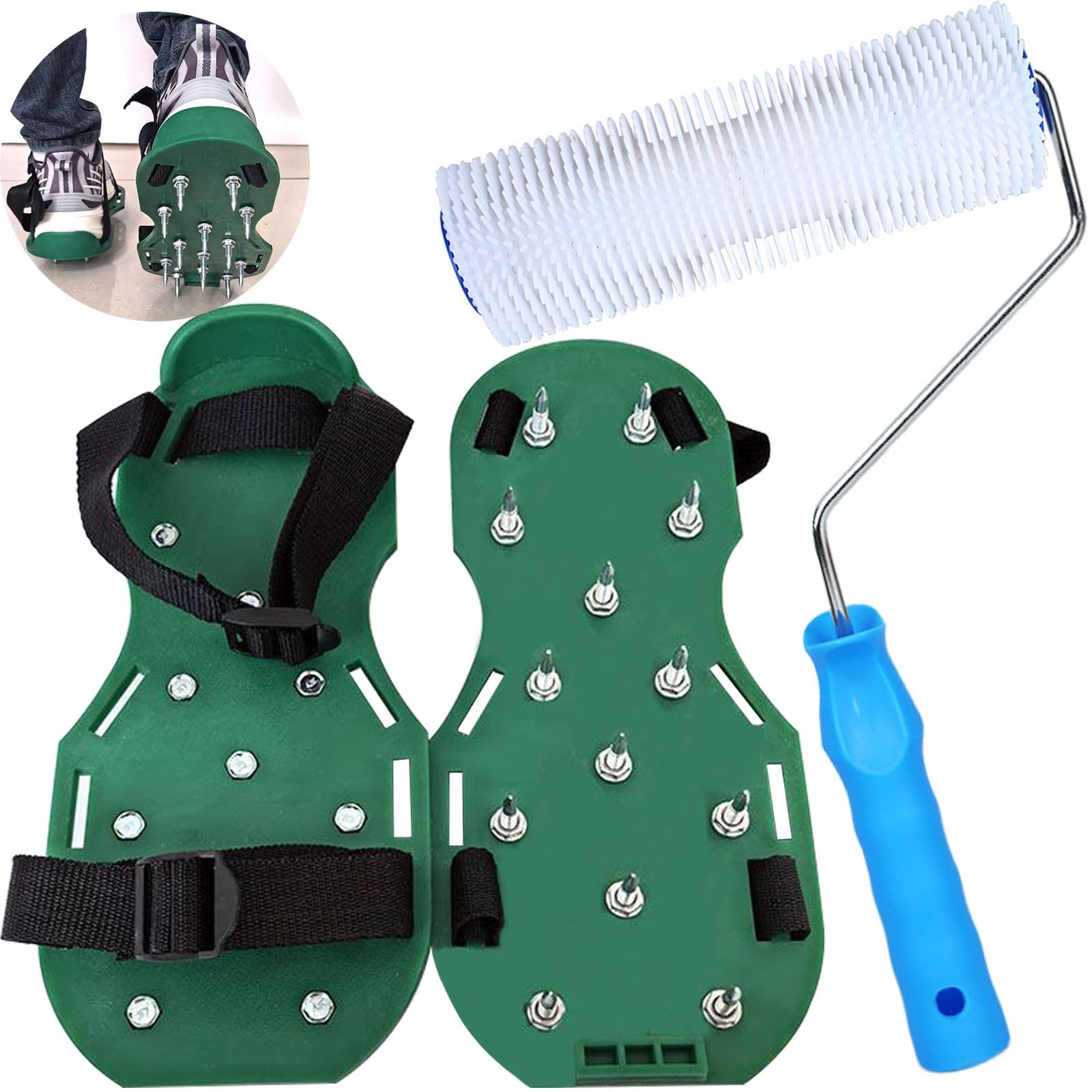 9 Inch Screed Spiked Roller Self Leveling Concrete Roller Epoxy Roller ...