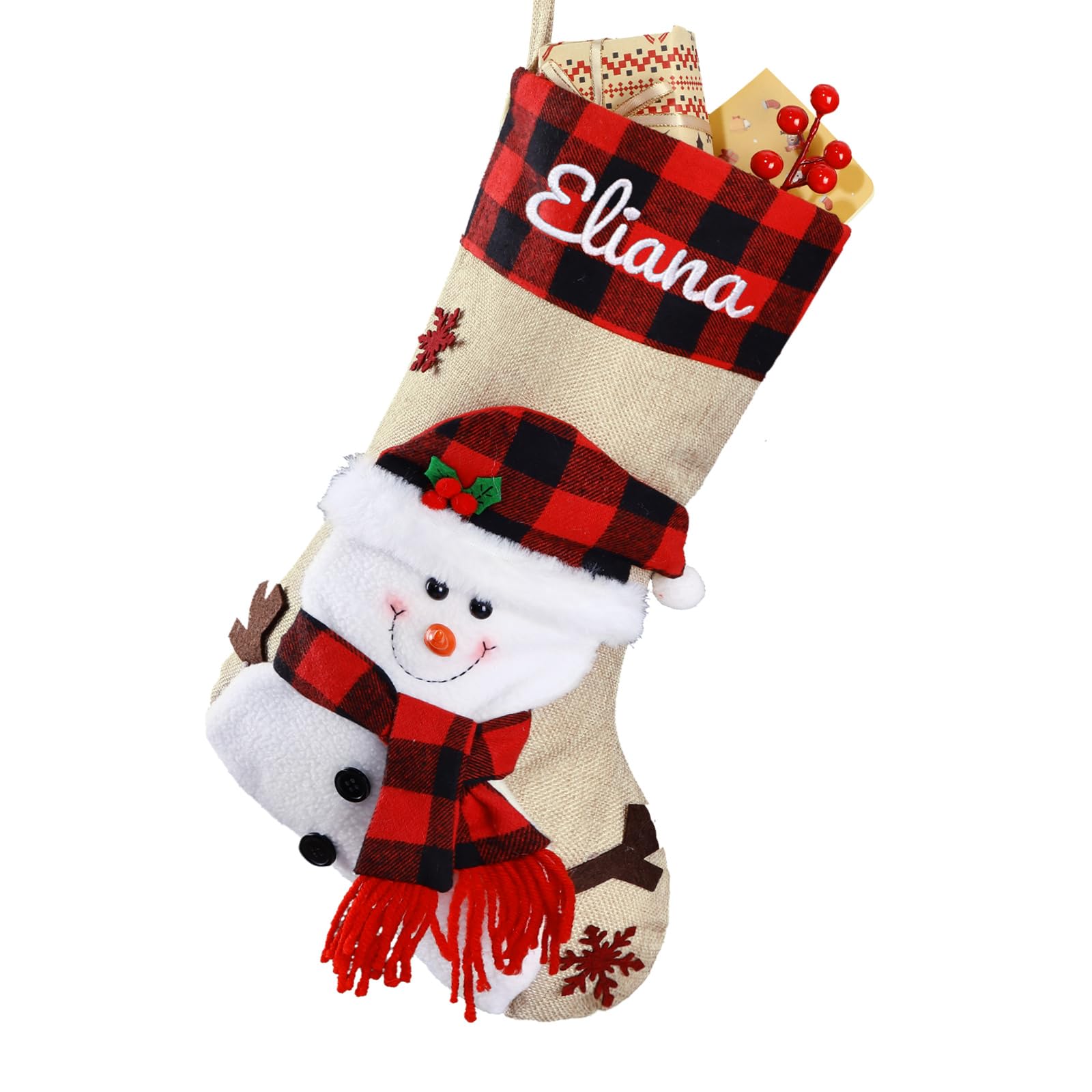 Amazon.com: Bemaystar Personalized Christmas Stockings - 18'' Custom ...