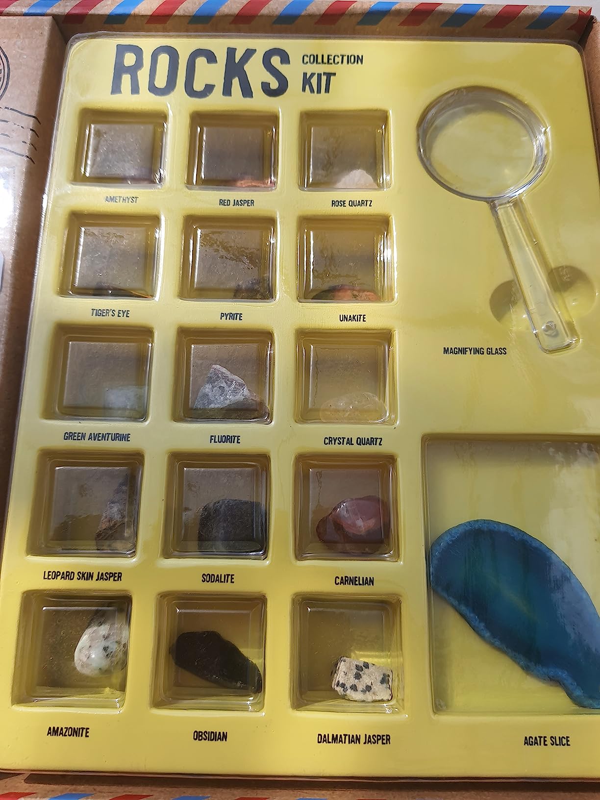 EDUMAN 16 Rocks & Mineral Gemstones Collection Kit, Science Geology Kit ...