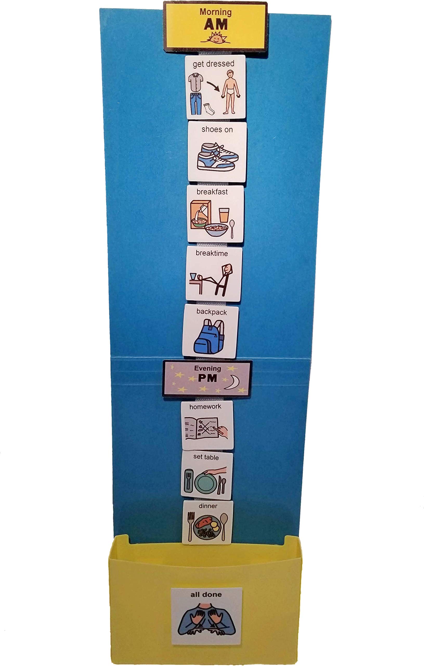Buy Boy Cartoon Daily AM-PM Visual Schedule Kit -Great Behavior Tool ...