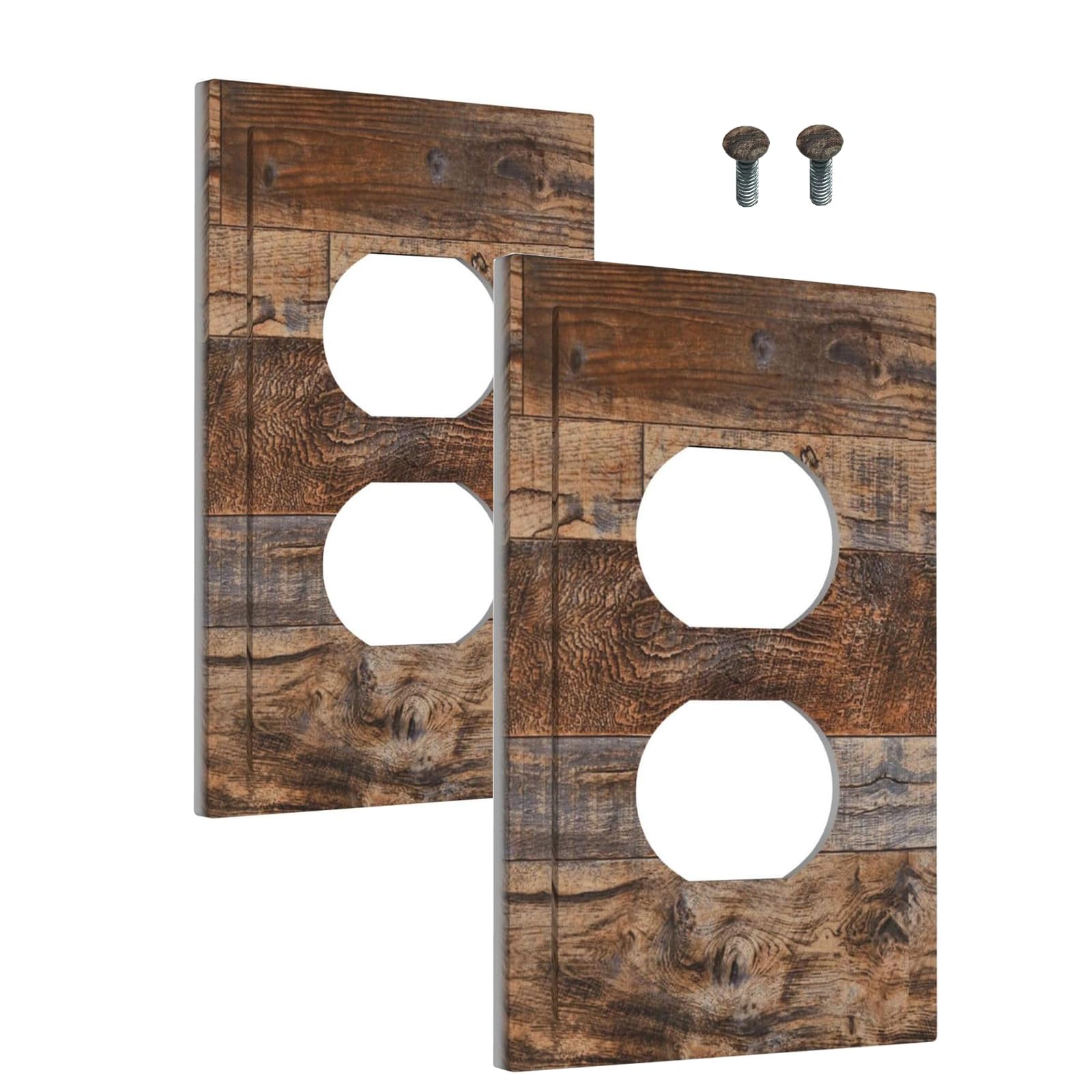 Brown Wood Outlet Cover 1 Gang Rustic Farmhouse Light Switch Cover ...