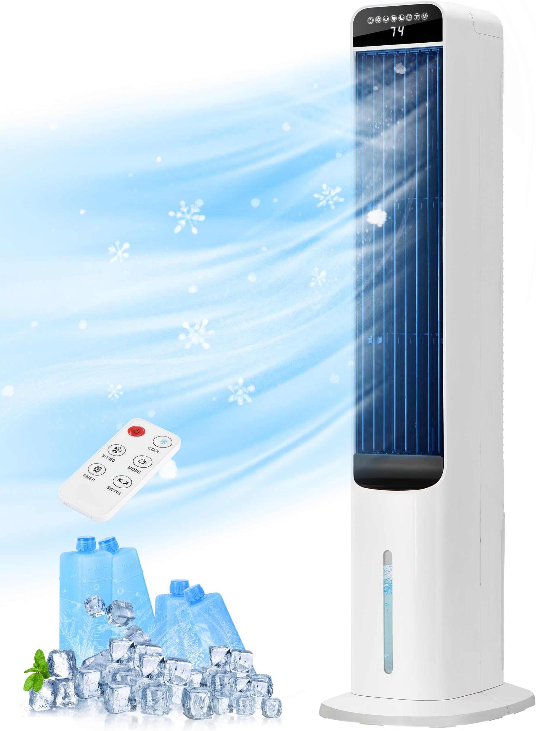 Amazon.com: Uthfy 41" Swamp Cooler, Evaporative Air Cooler With 4 Ice ...