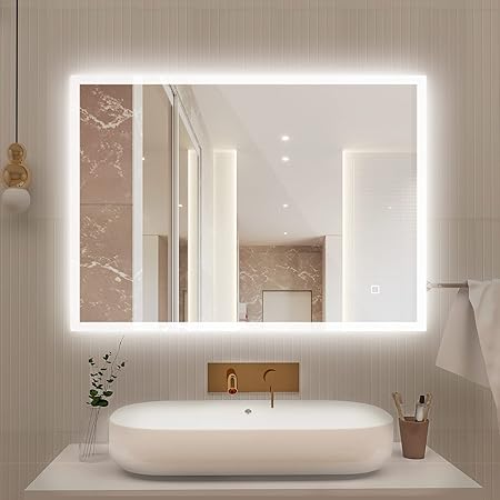 M LTMIRROR 48''x30'' LED Bathroom Mirror with Built-in Bluetooth ...