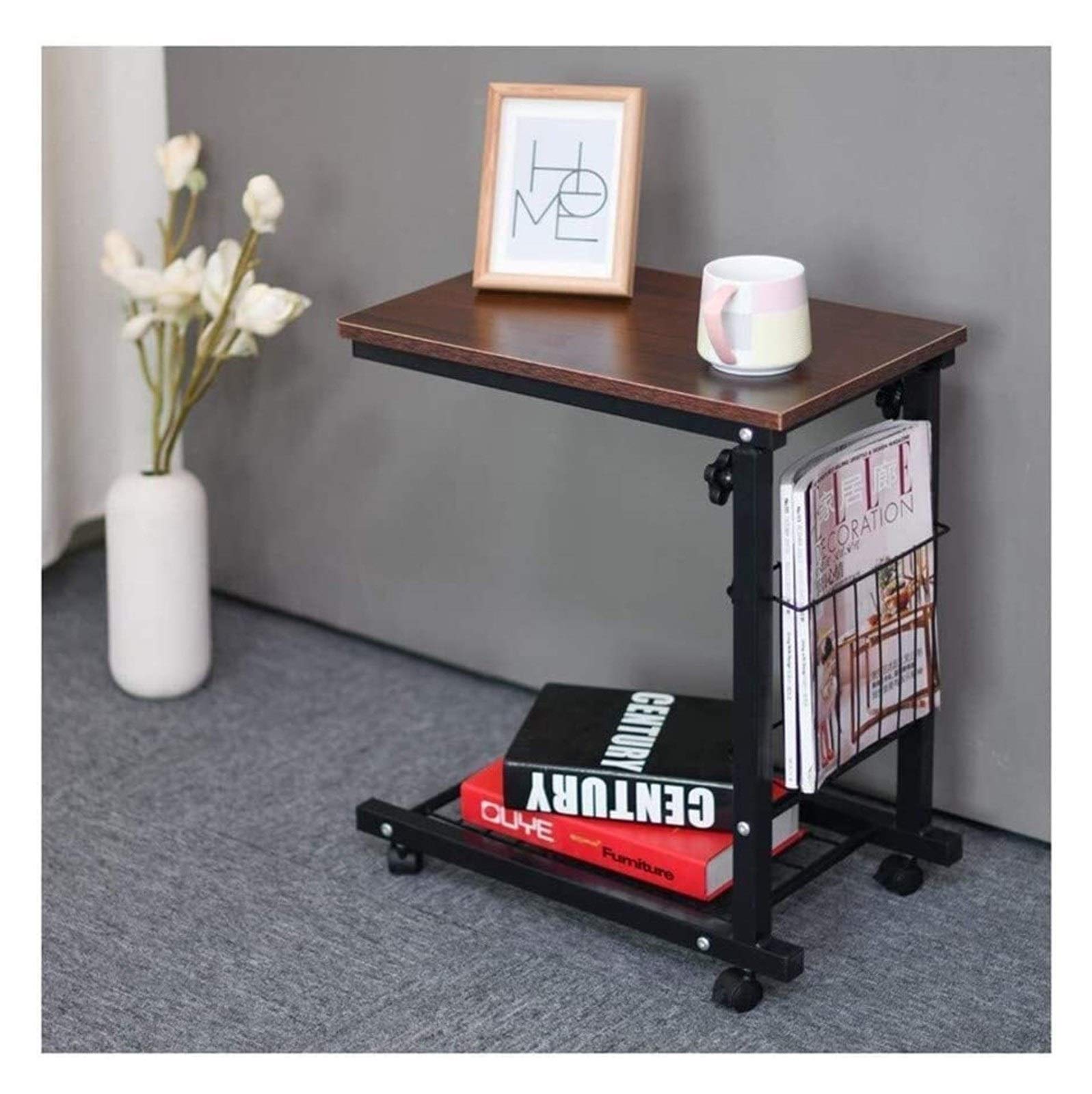 Buy Portable Adjustable Tray Table, Lazy Bedside Table Mobile Laptop ...