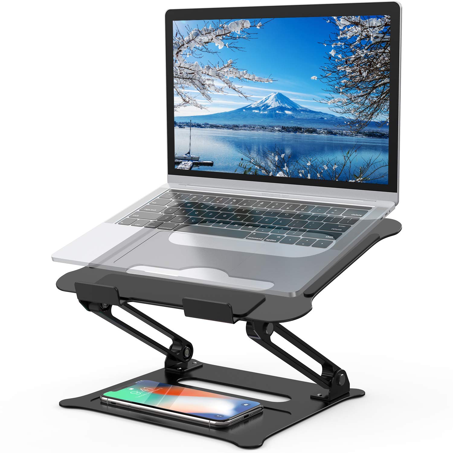 Povo Laptop Stand Adjustable Laptop Riser With Heat Vent Ergonomic ...