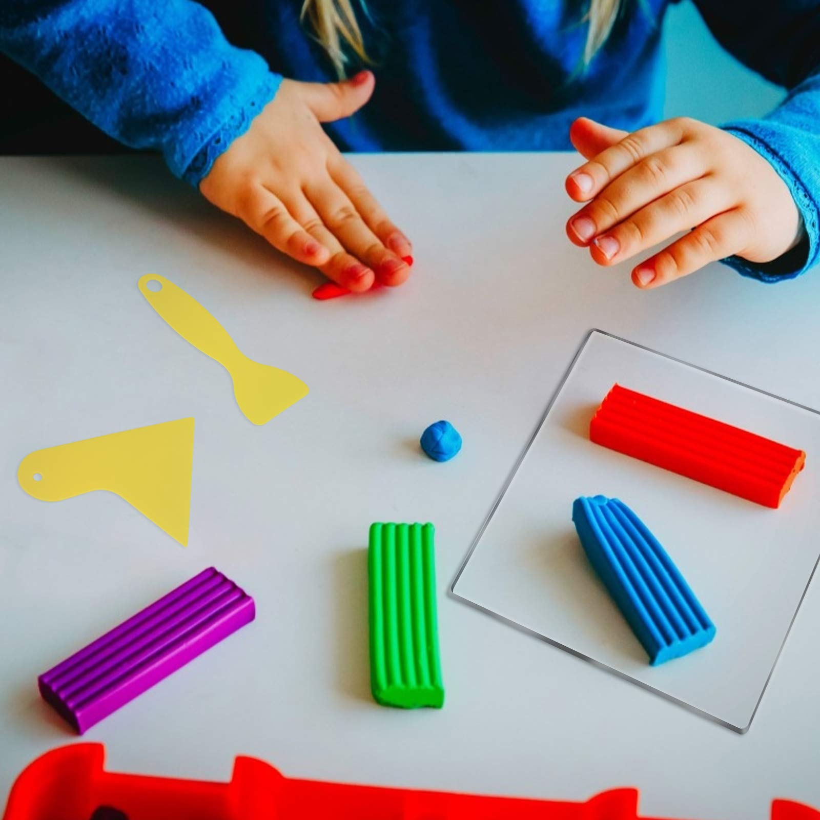 7 Pieces Polymer Clay Tools Acrylic Clay Roller with Acrylic Sheet ...