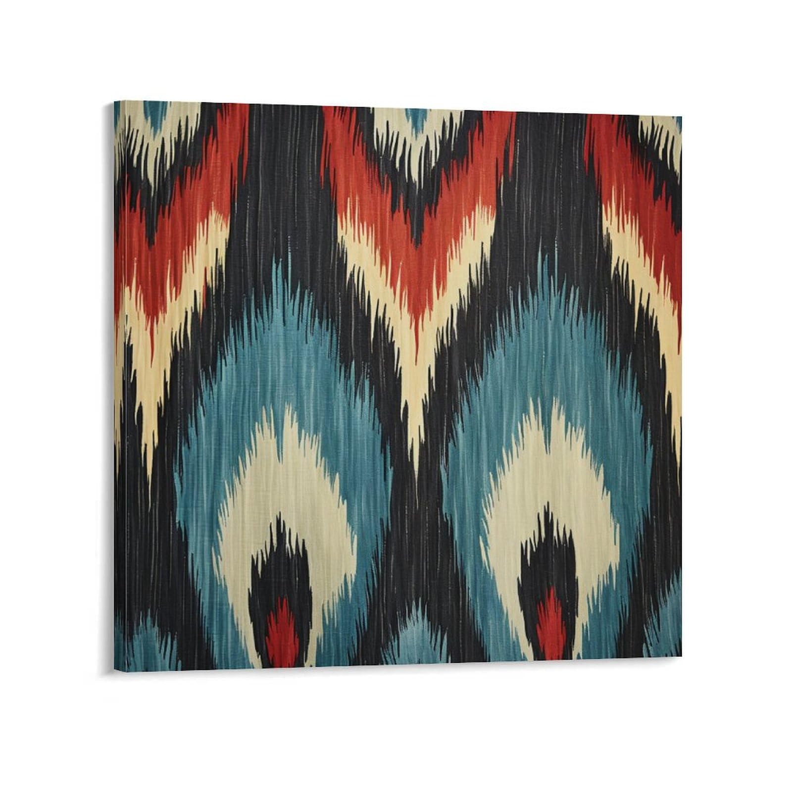 Ikat Painting African Ikat (Aqua)