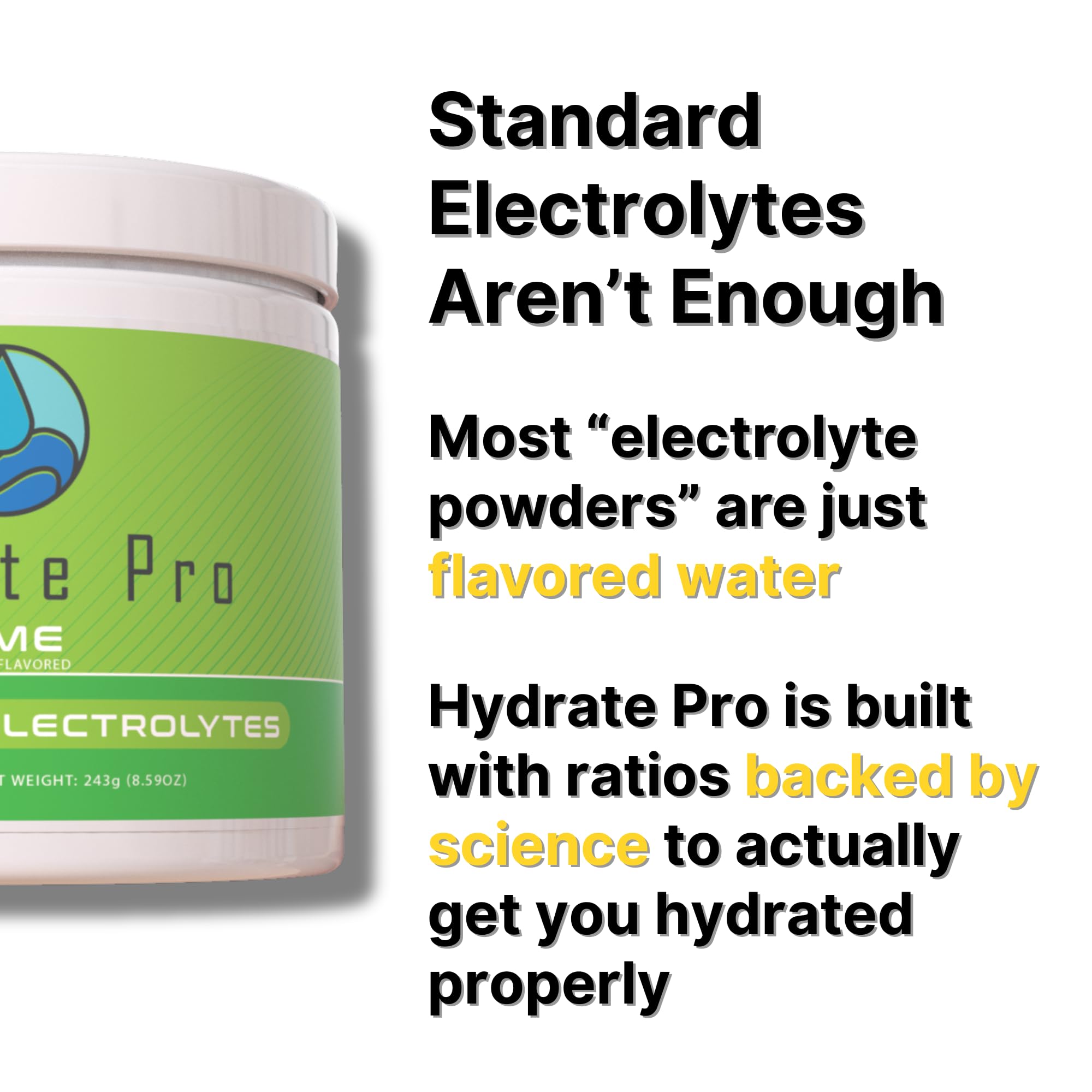 Snapklik.com : Hydrate Pro Clinical-Grade Electrolyte Powder 1000mg ...