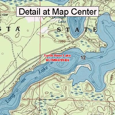 Amazon.com : USGS Topographic Quadrangle Map - Turtle River Lake ...
