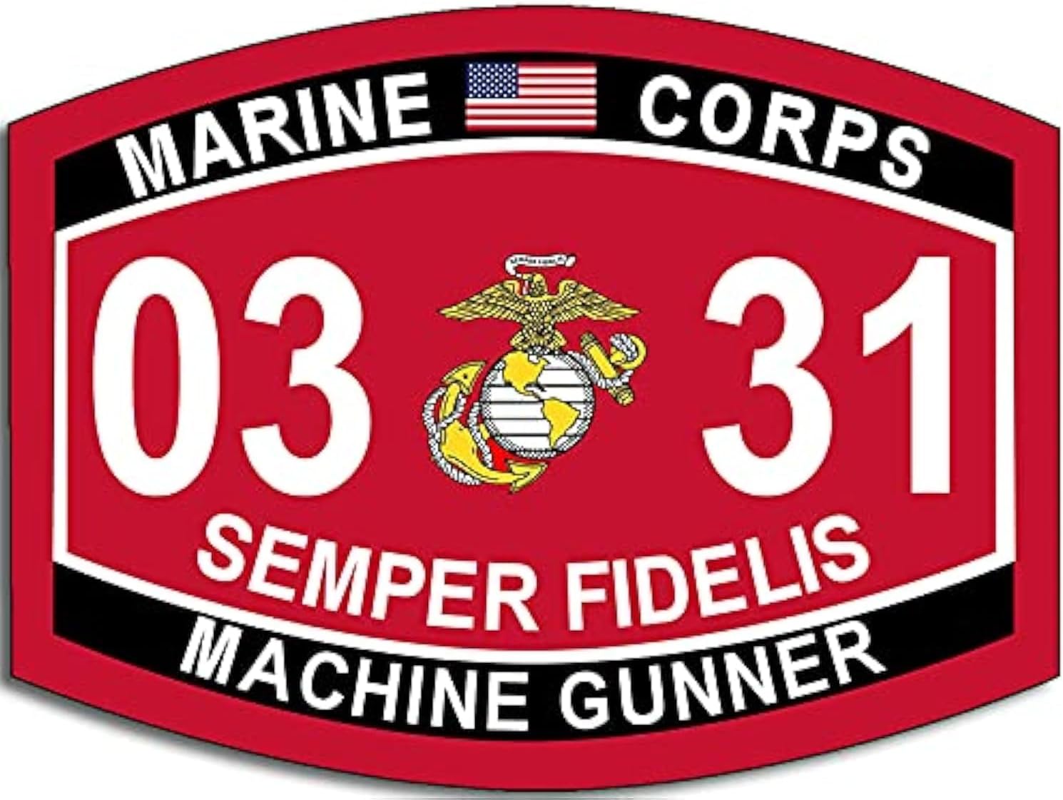 Amazon.com - Semper Fidelis 03 31 Machine Gunner Sticker (0331 US USMC ...