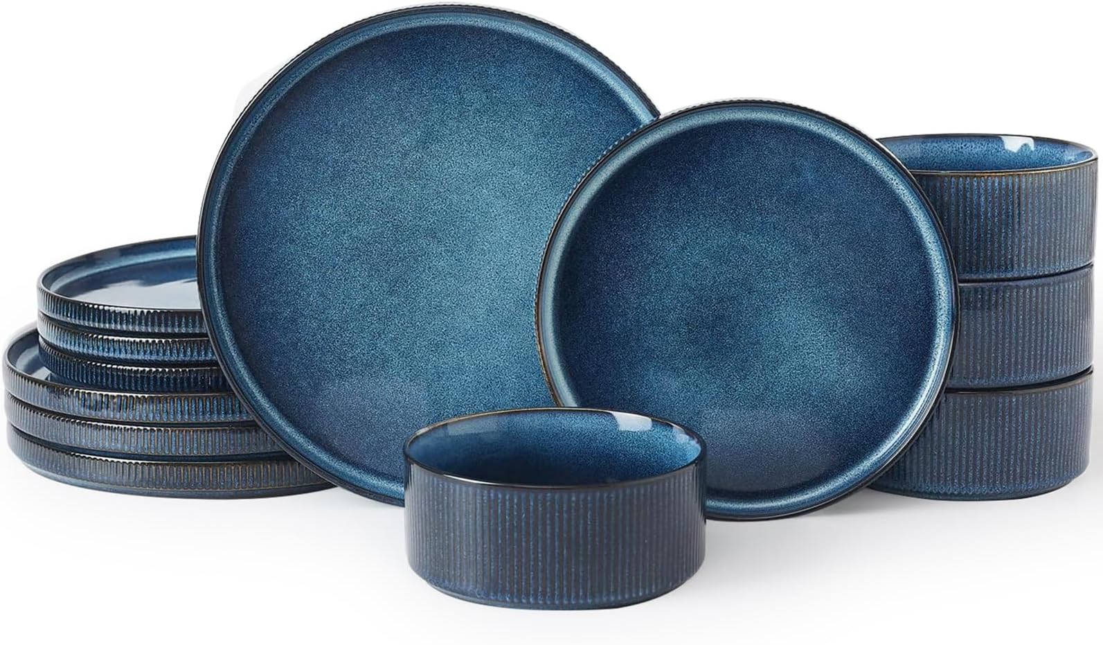 Amazon.com | famiware Star Stoneware Dinnerware Set of 6 (18-Piece ...