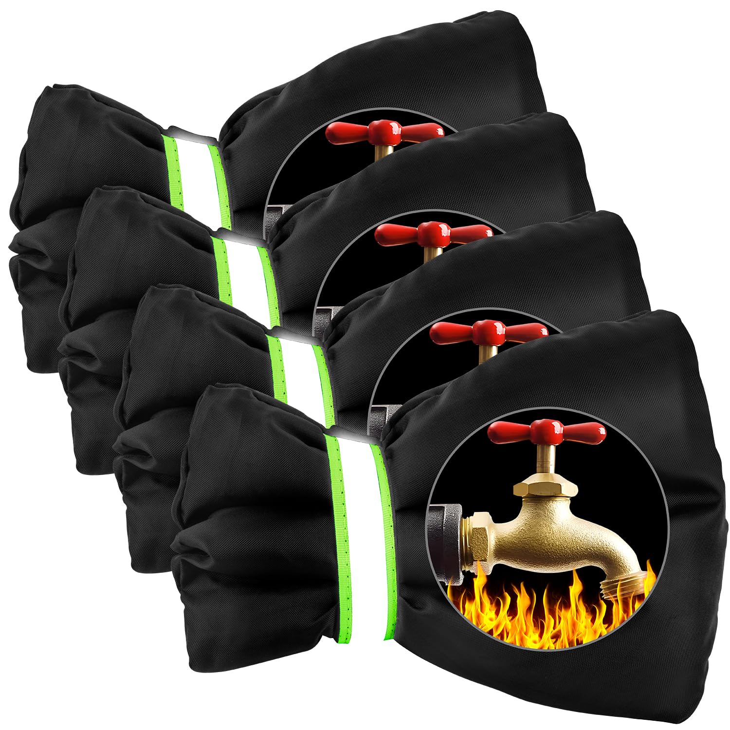 Amazon.com : Outdoor Faucet Covers 4 Pack for Winter 9.05" H X 7.89" W ...