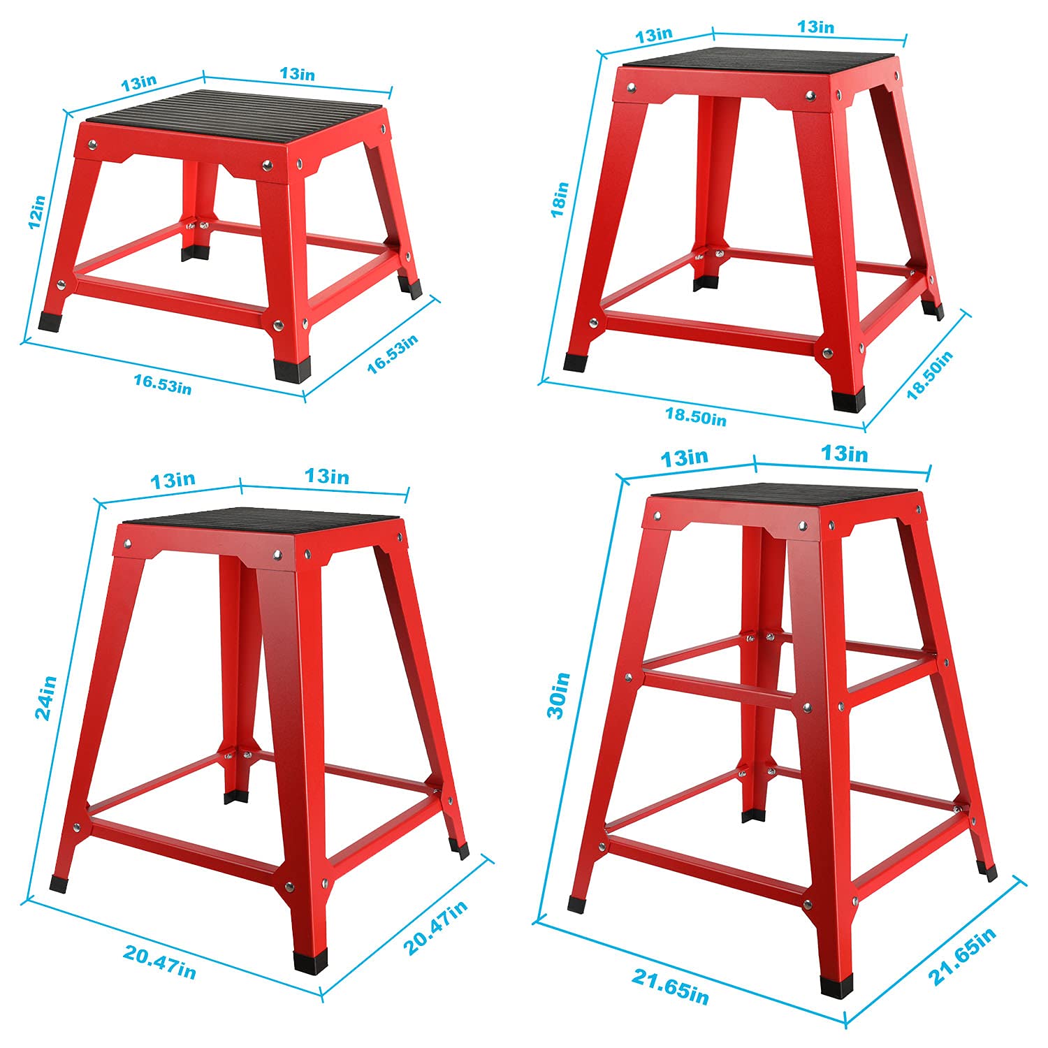 ACTIVE GIFT 12/18/24/30 Inch Plyometric Platform Boxes Fitness Steel ...