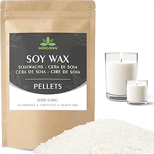 Amazon.com: Soy Wax, Waxcanpy Natural Candle Wax, Organic Soy Wax for Candle Making from Farm ...