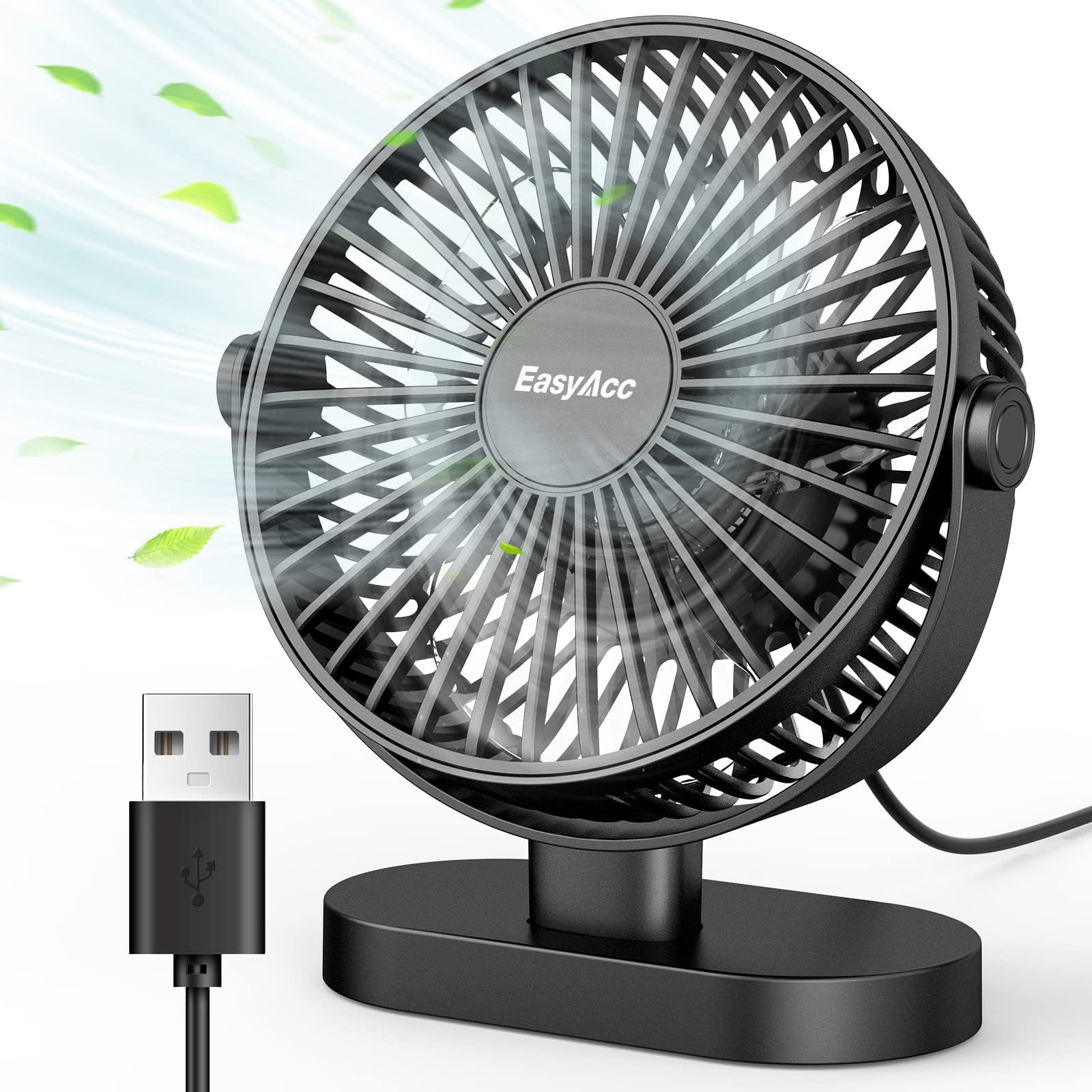 HONYIN Mini USB Ventilator, 3 Geschwindigkeitsstufen Klein ...