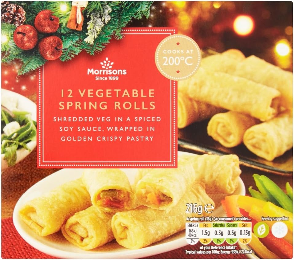 Morrisons Vegetable Spring Rolls, 216 g (Frozen) : Amazon.co.uk: Grocery
