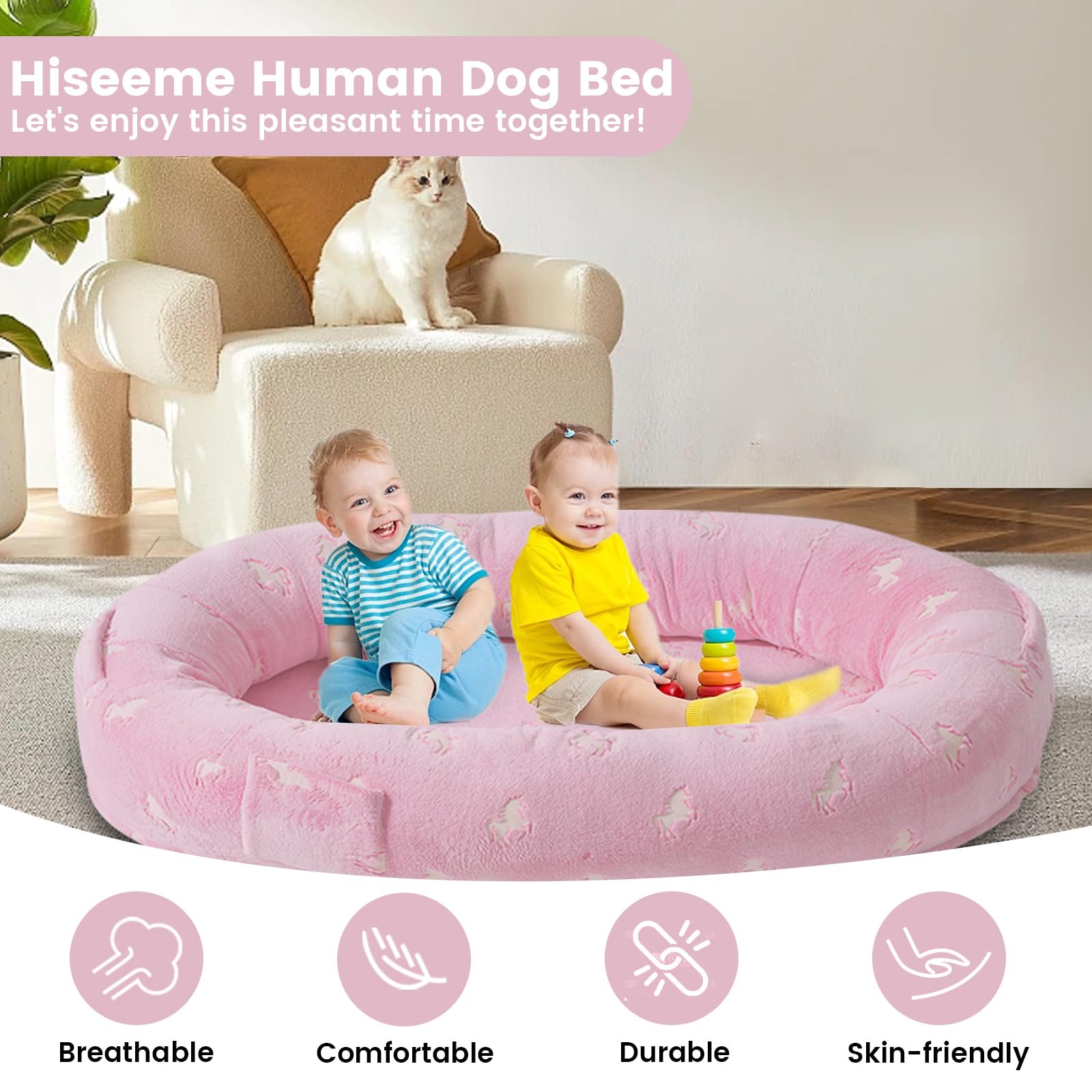 Snapklik.com : Hiseeme Human Dog Bed, 57"x374"x125" Glow In The Dark ...