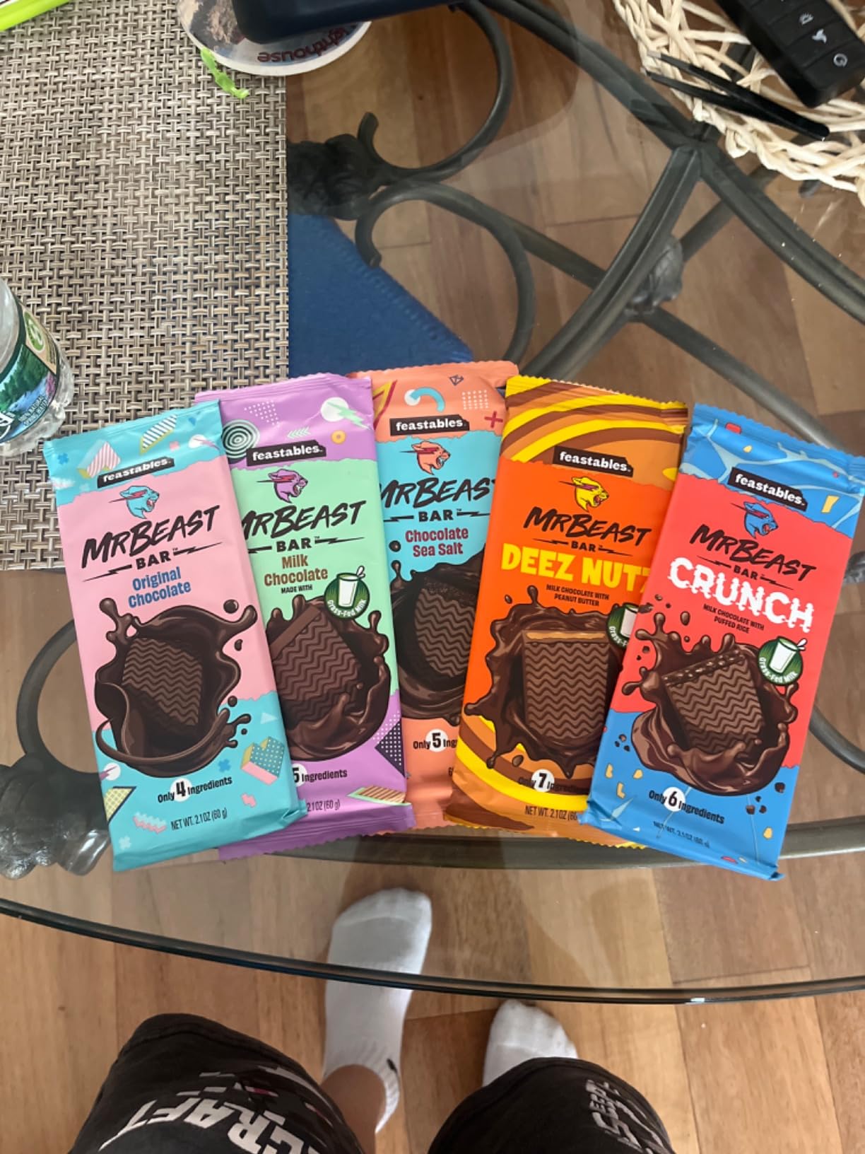 Amazon.com : Feastables Mr Beast Chocolate Bars – NEW Deez Nuts Peanut ...