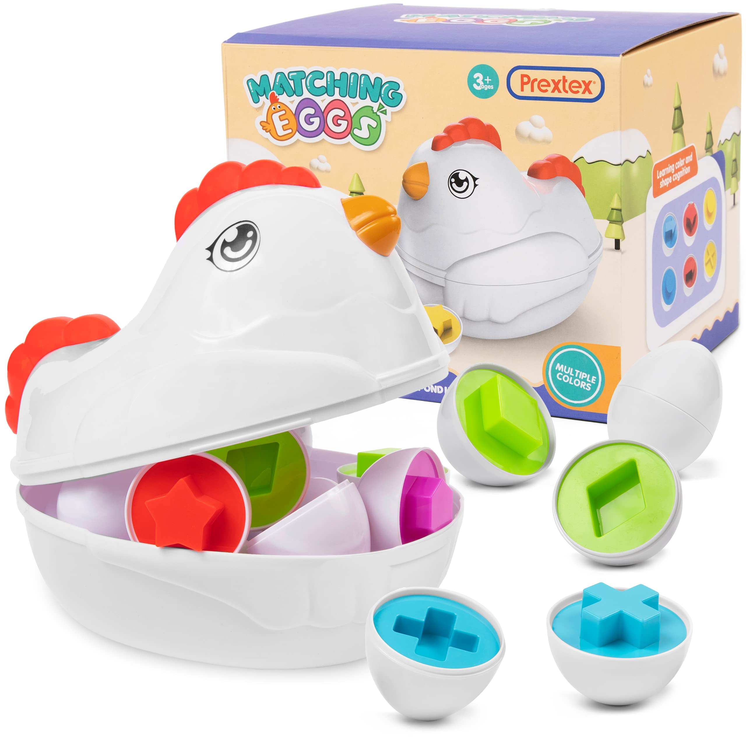 Snapklik.com : PREXTEX Find & Match Shape Matching Easter Eggs