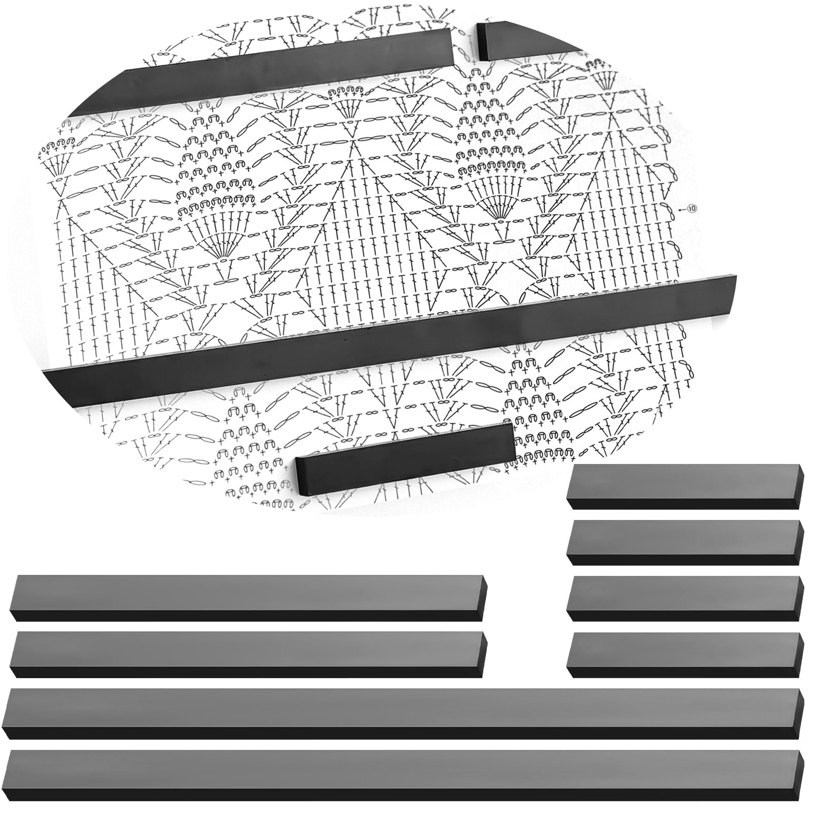 Amazon.com: Flutesan 8 Pcs Knitting Chart Keeper Magnet Replacement Set ...