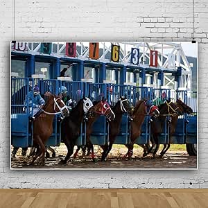 Amazon.com : Canessioa Horse Racing Backdrop for Kentucky Derby ...