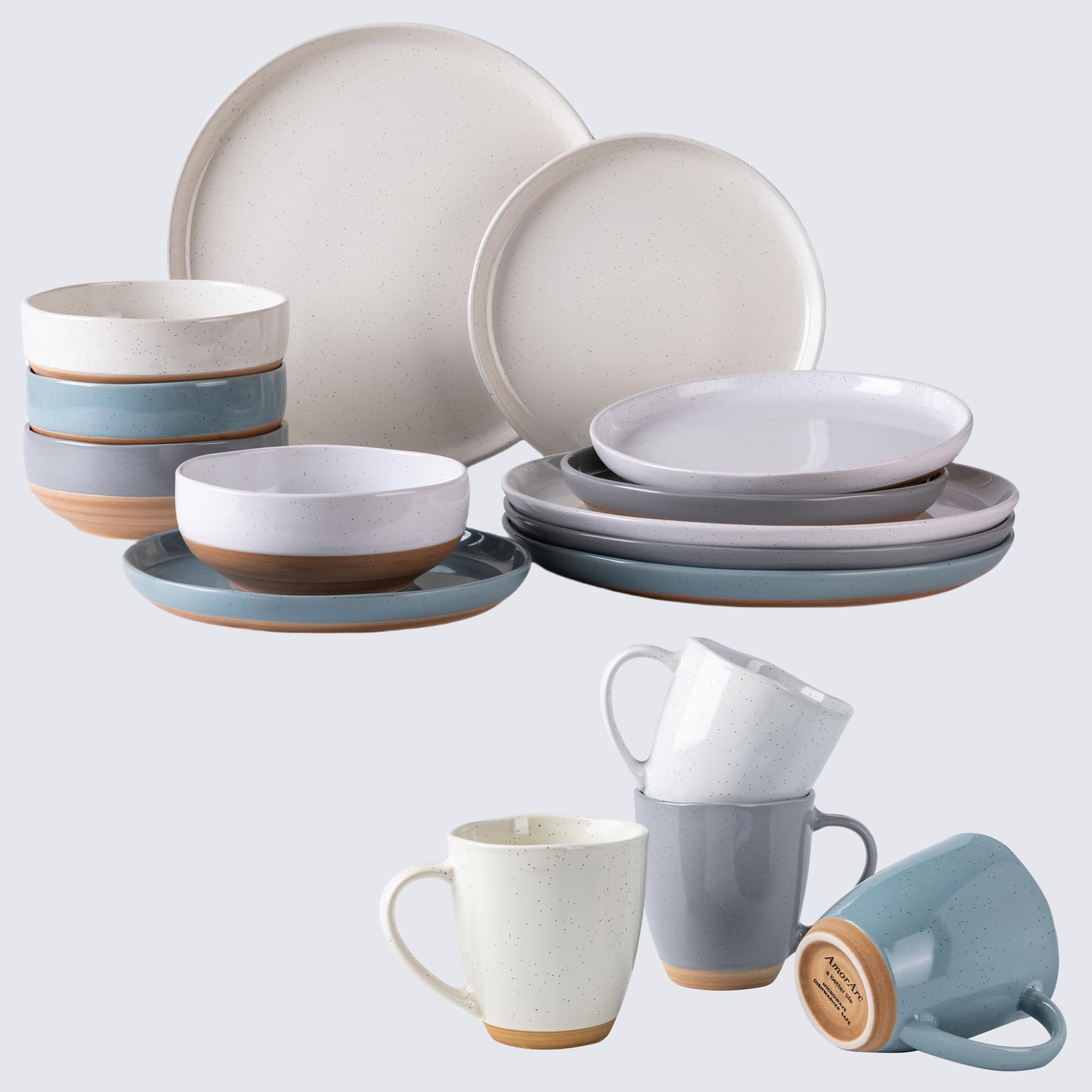 Amazon.com | AmorArc Ceramic Dinnerware Sets for 4, 16 Pieces ...