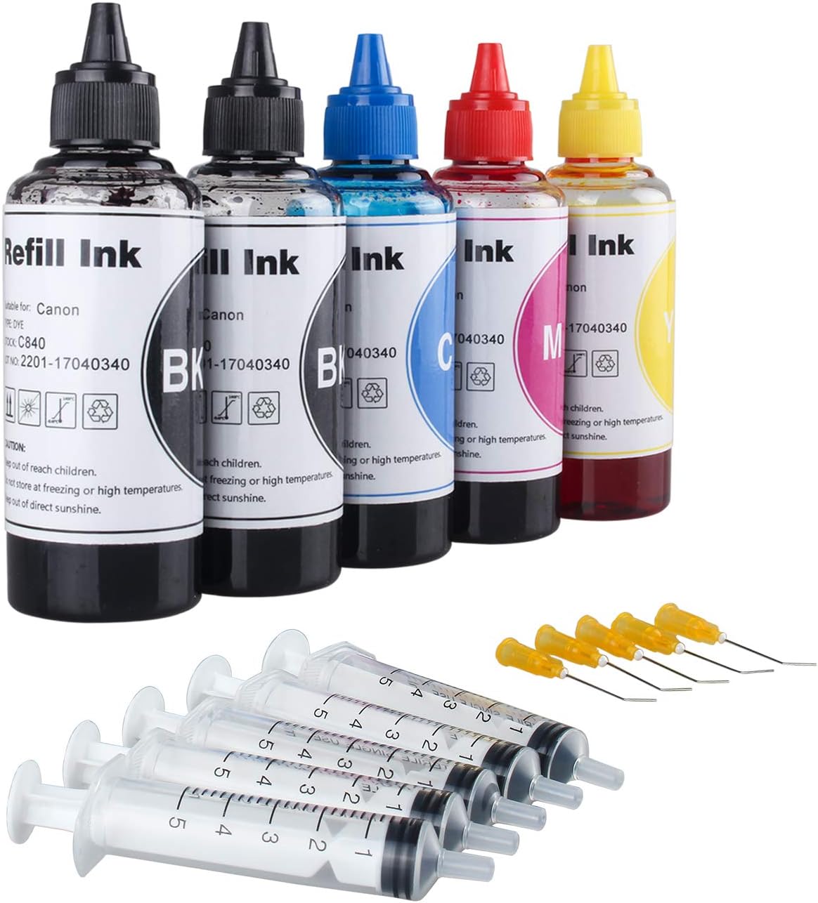 Amazon.com: Printer Refill Dye Ink kit 4 Color (BK/C/M/Y) for PG-245XL ...