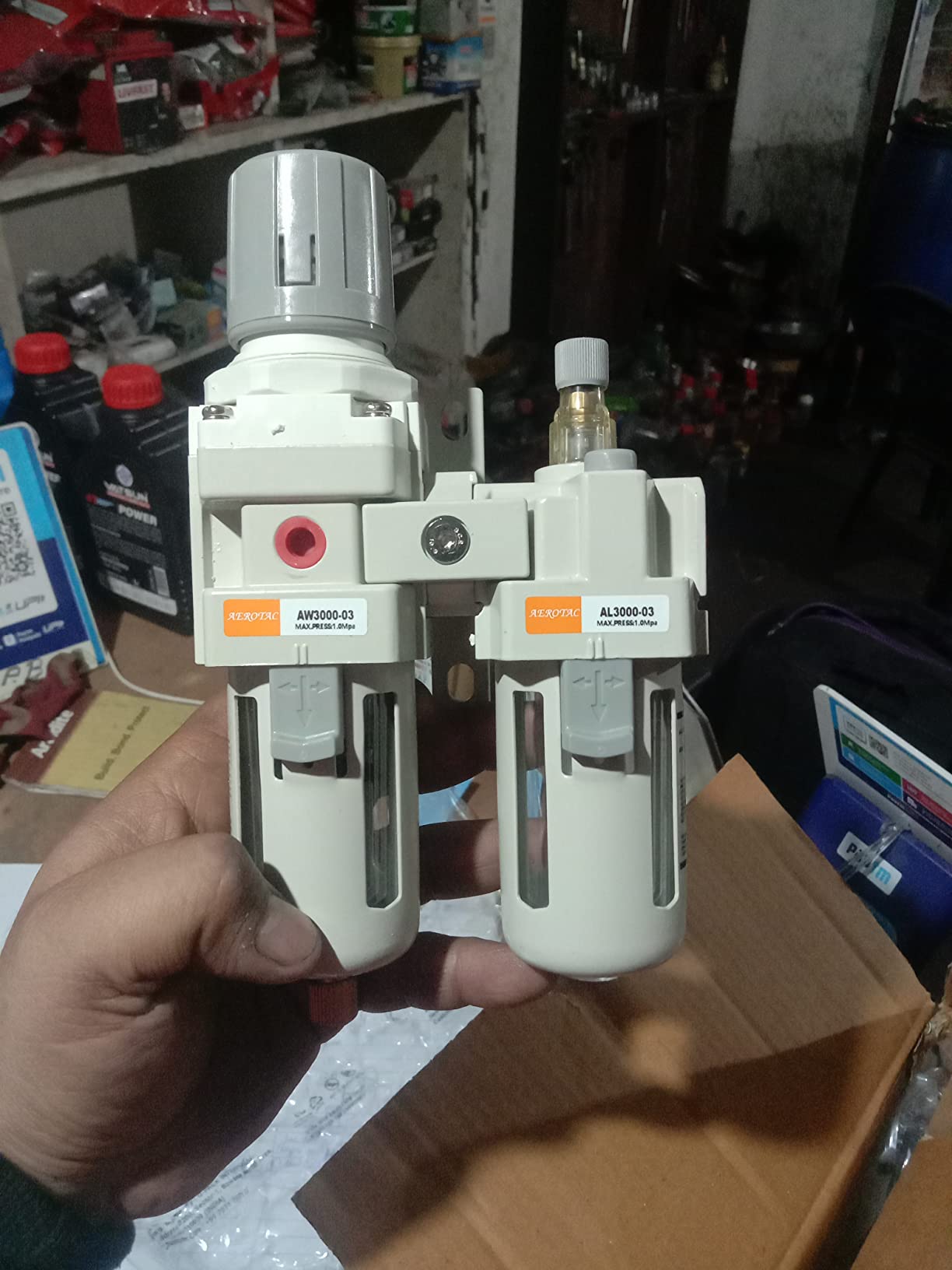 HYCO BSP Pneumatic FRL Unit (Air Filter + Regulator + Lubricator) with ...