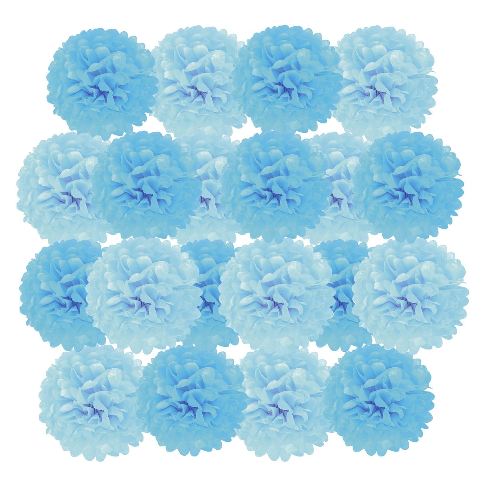 Amazon.co.jp: ZERONOWA ペーパーフラワー ペーパーポンポン 誕生日 パーティー 飾り付け 20個セット (青/水色) : おもちゃ